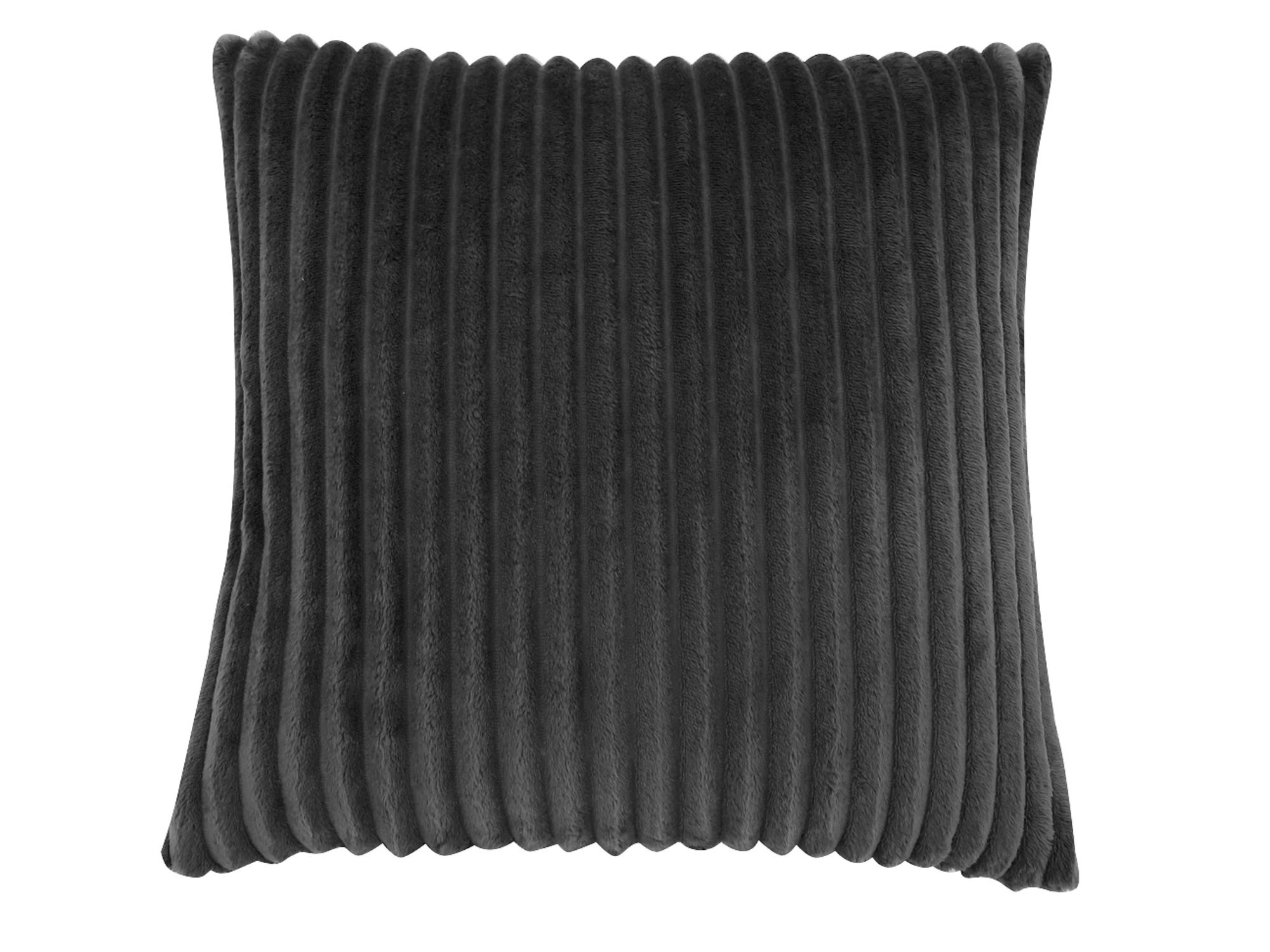 Monarch 18" x 18" Ultra Soft Ribbed Style Throw Pillow (1 pc) - Black ...