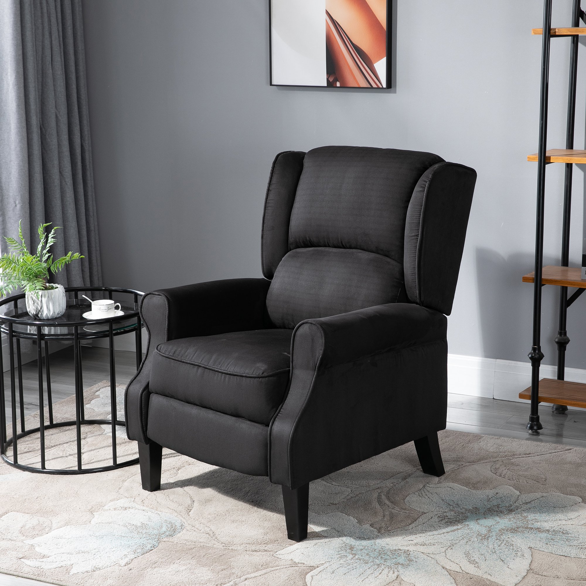 HOMCOM Heated Vibrating Suede Massage Recliner Sofa Chair Body Lounge ...