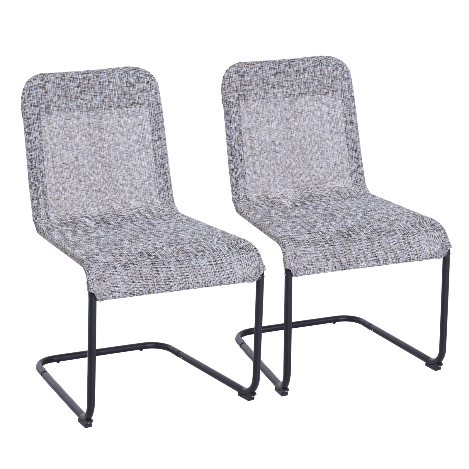 Outsunny 2pc Mesh Texteline Fabric Sling Outdoor Patio Furniture Bow ...