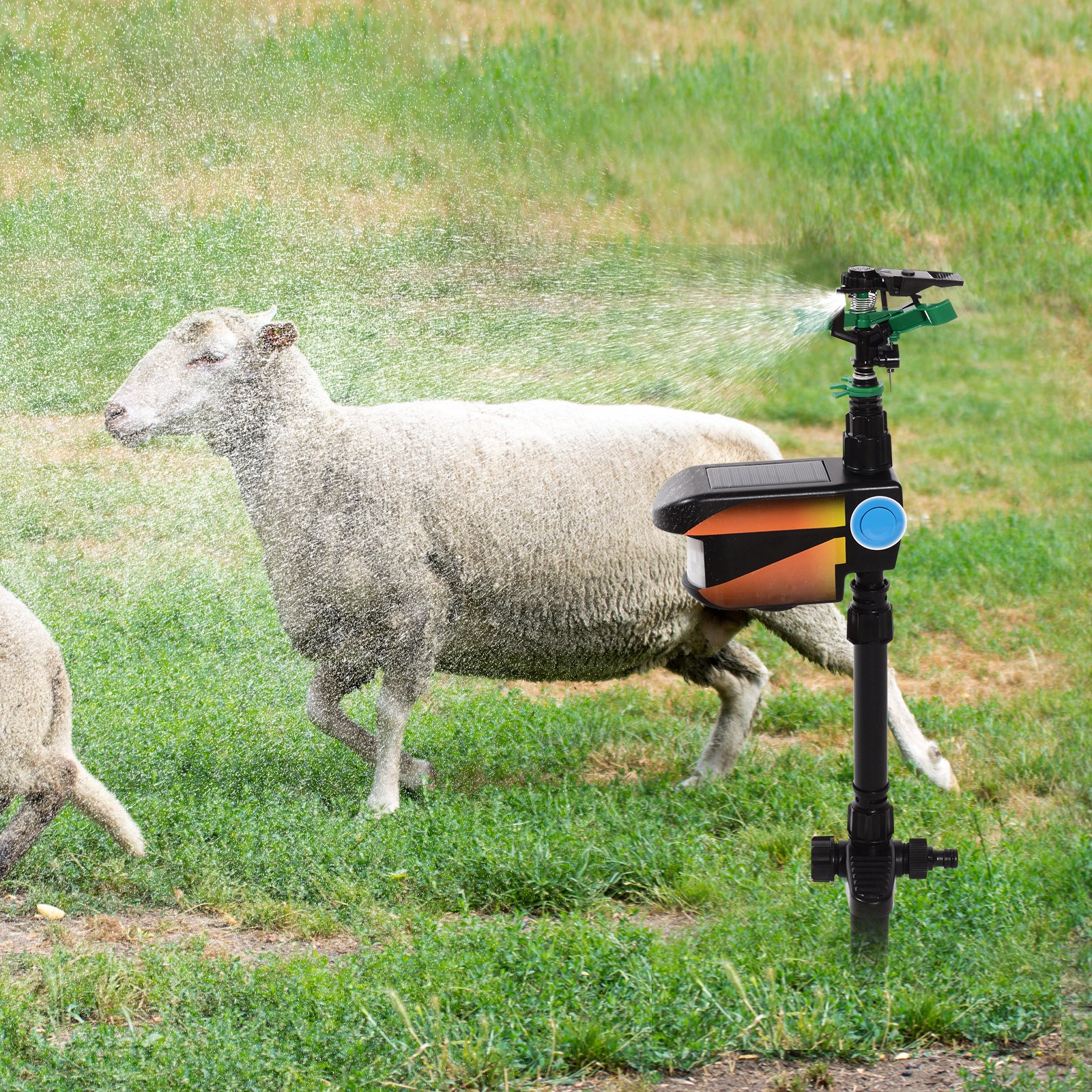 Pawhut Motion Activated Animal Repeller Scarecrow Garden Sprinkler ...