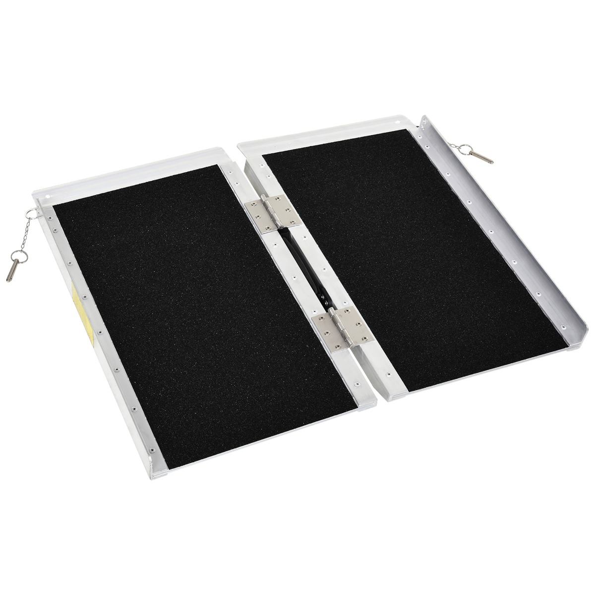 HOMCOM 2' Portable Folding Aluminum Wheelchair Ramp for Home, Steps ...