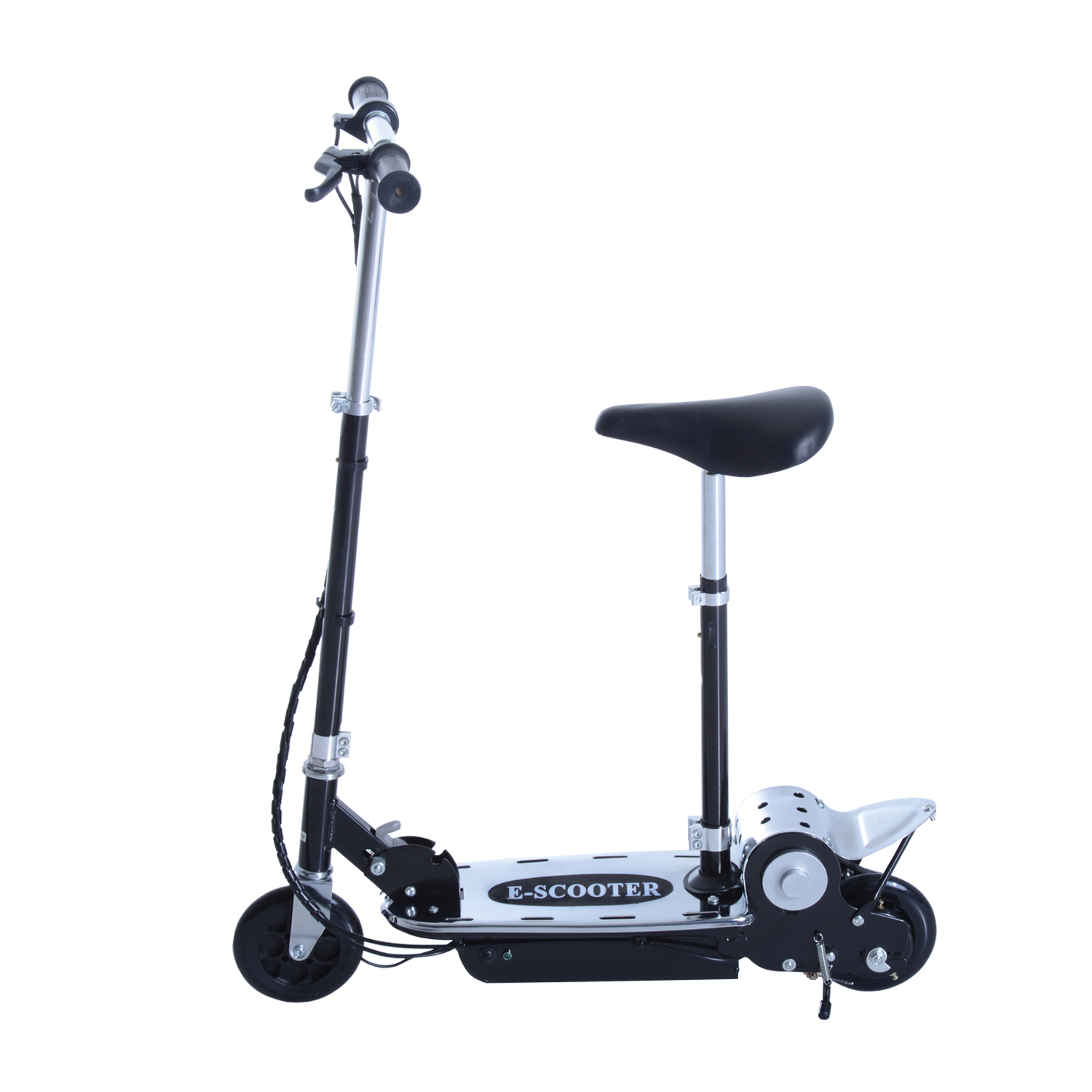 Qaba Adjustable Folding Seated E-Scooter Battery Powered Electric ...