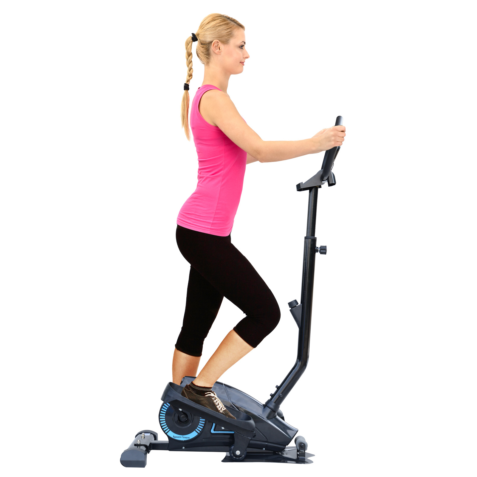 Soozier Magnetic Stepper Elliptical Machine with Adjustable Handlebar ...