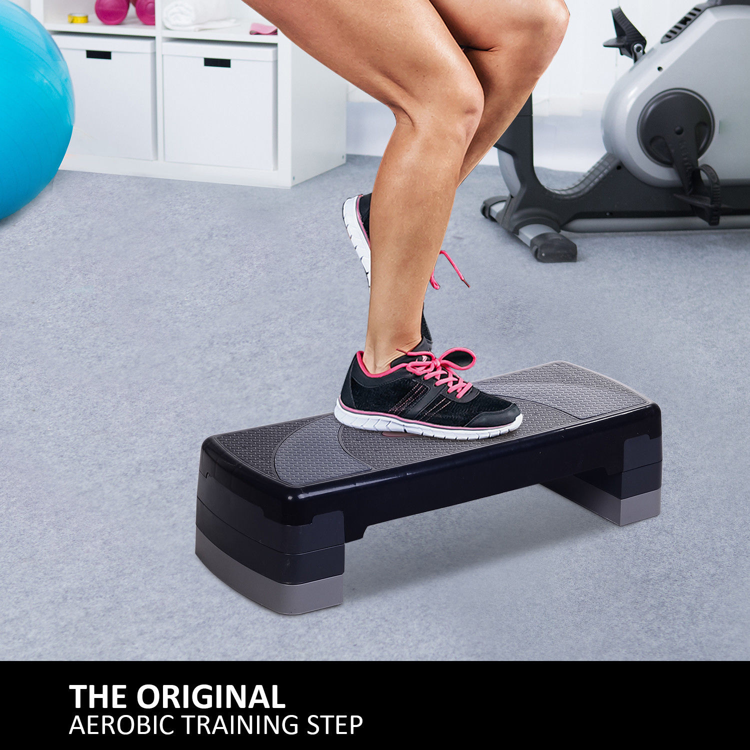 Soozier 30.5" Aerobic Stepper Adjustable Balance Fitness Workout ...