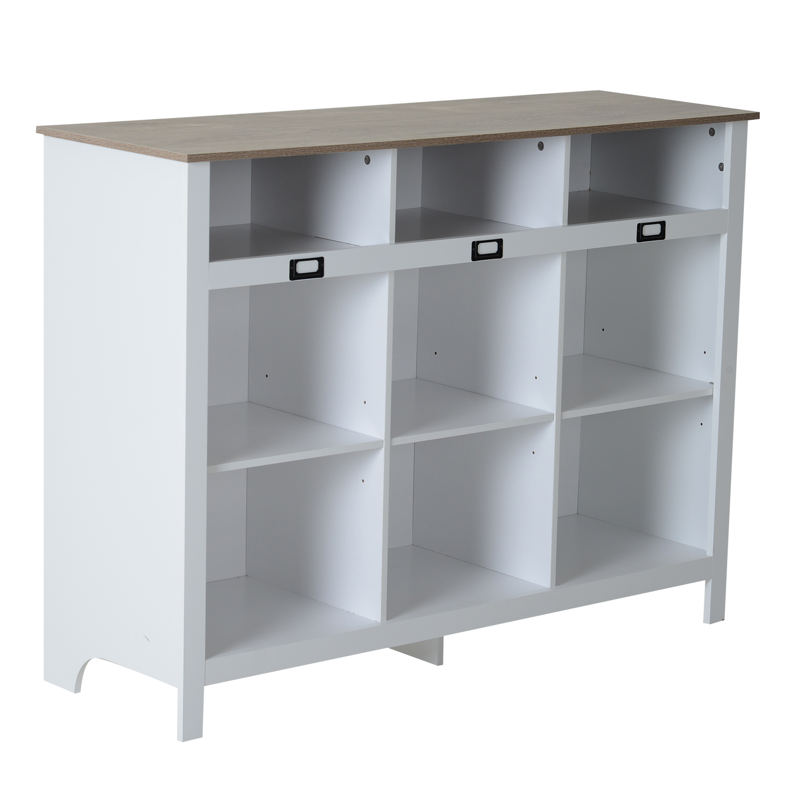 HOMCOM Kitchen Storage Sideboard, Living Room Sideboard Table with Open ...