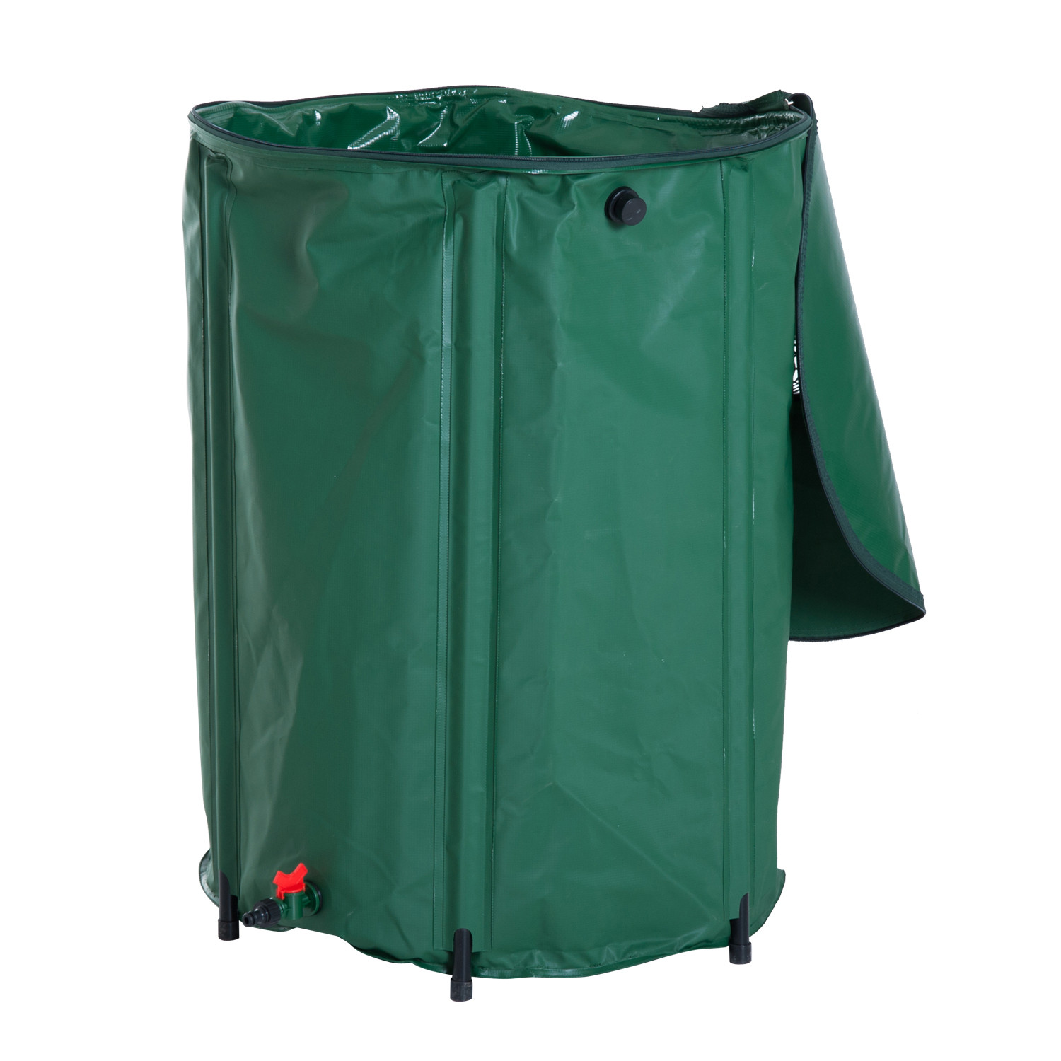 Outsunny 80 Gallon Folding Portable Rain Barrel Water Collection ...