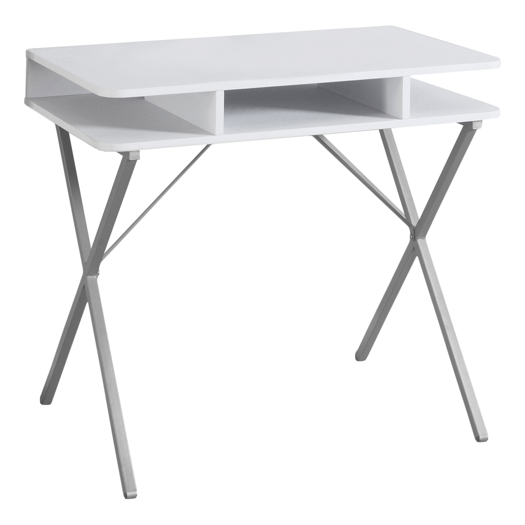 Monarch 31" Contemporary Compact Computer Desk with Metal Legs and ...
