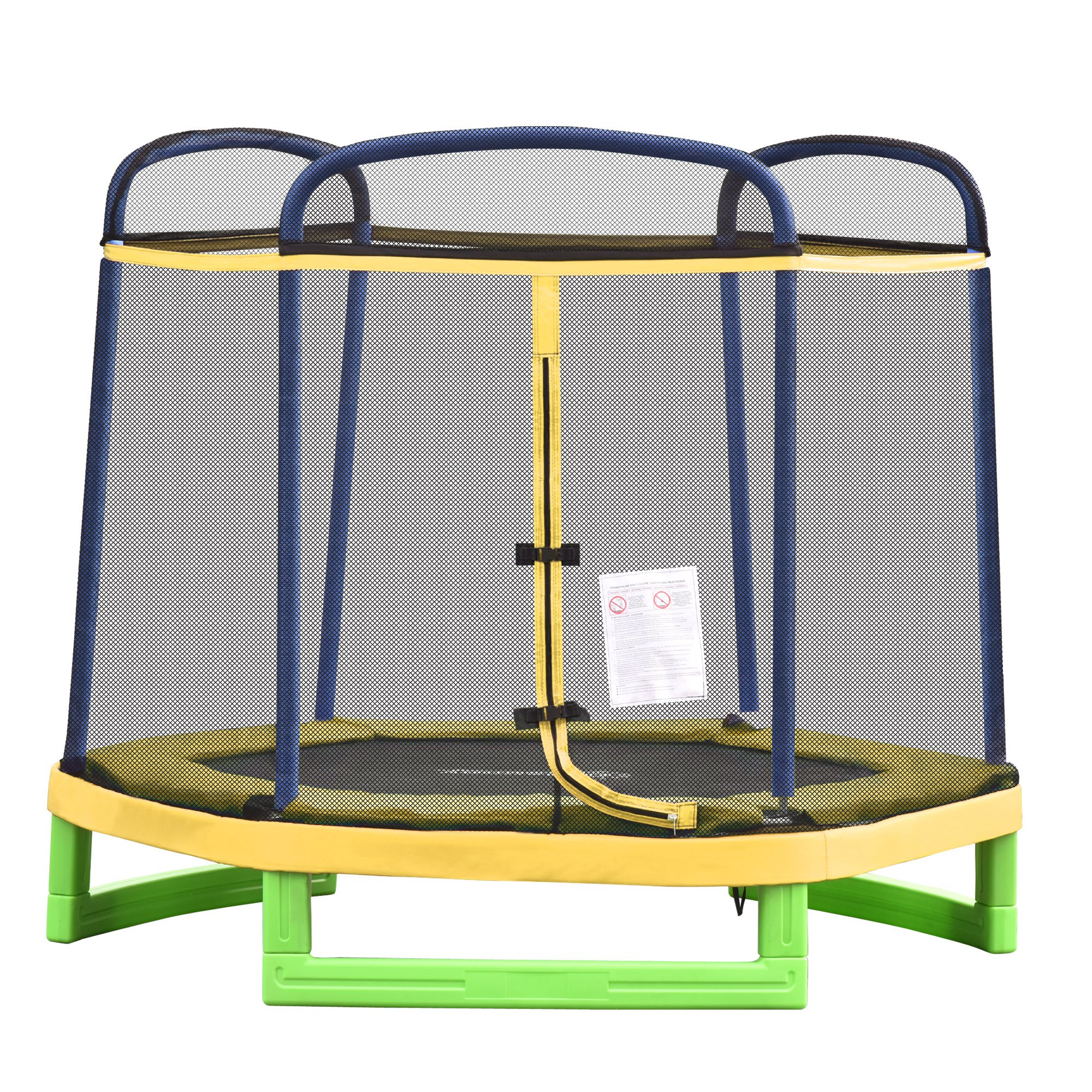 Outsunny 7FT Kids Trampoline, Durable Bouncer Spring Gym Toy Indoor ...