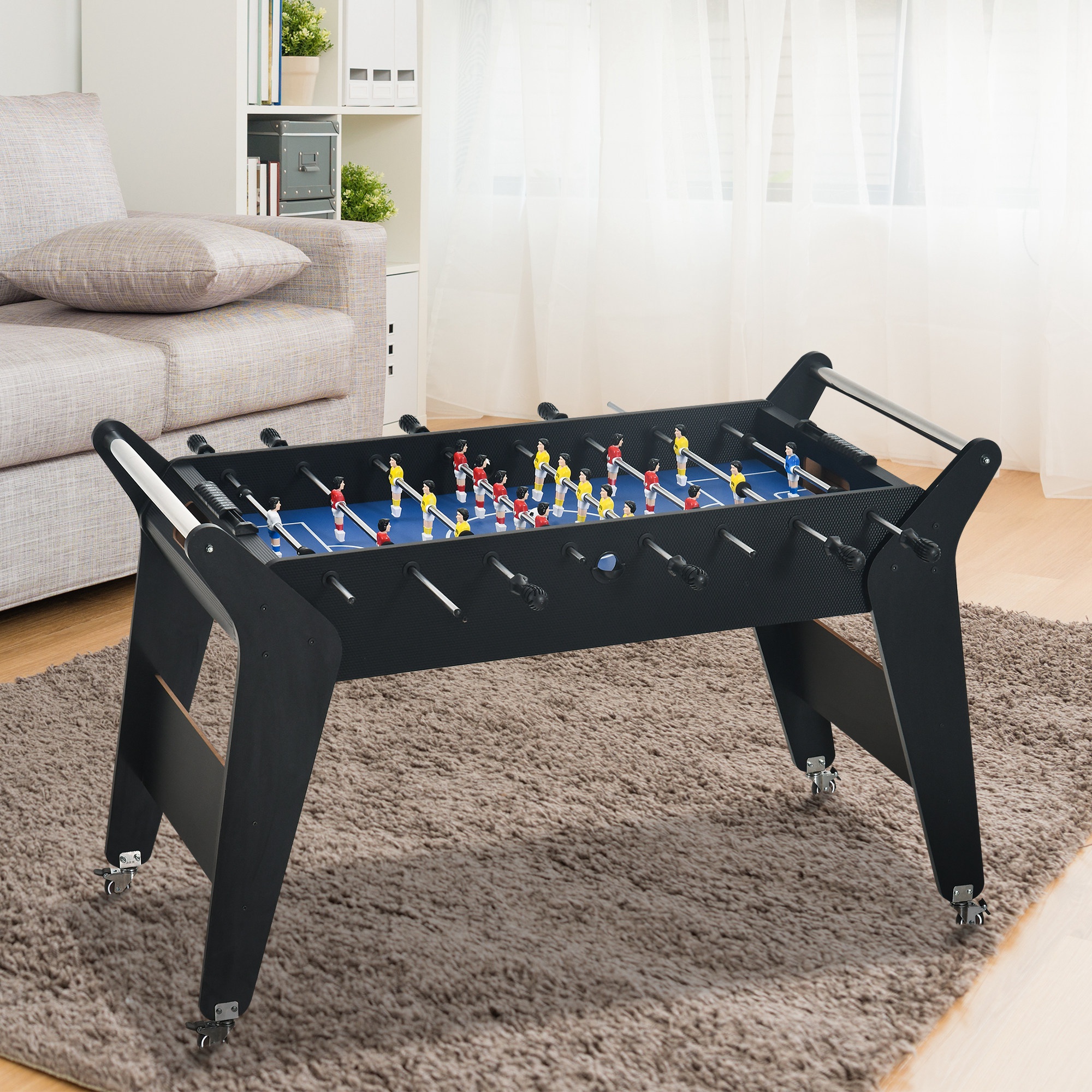 Soozier 4.8ft Foosball Table Football Game Table Arcades Competition ...