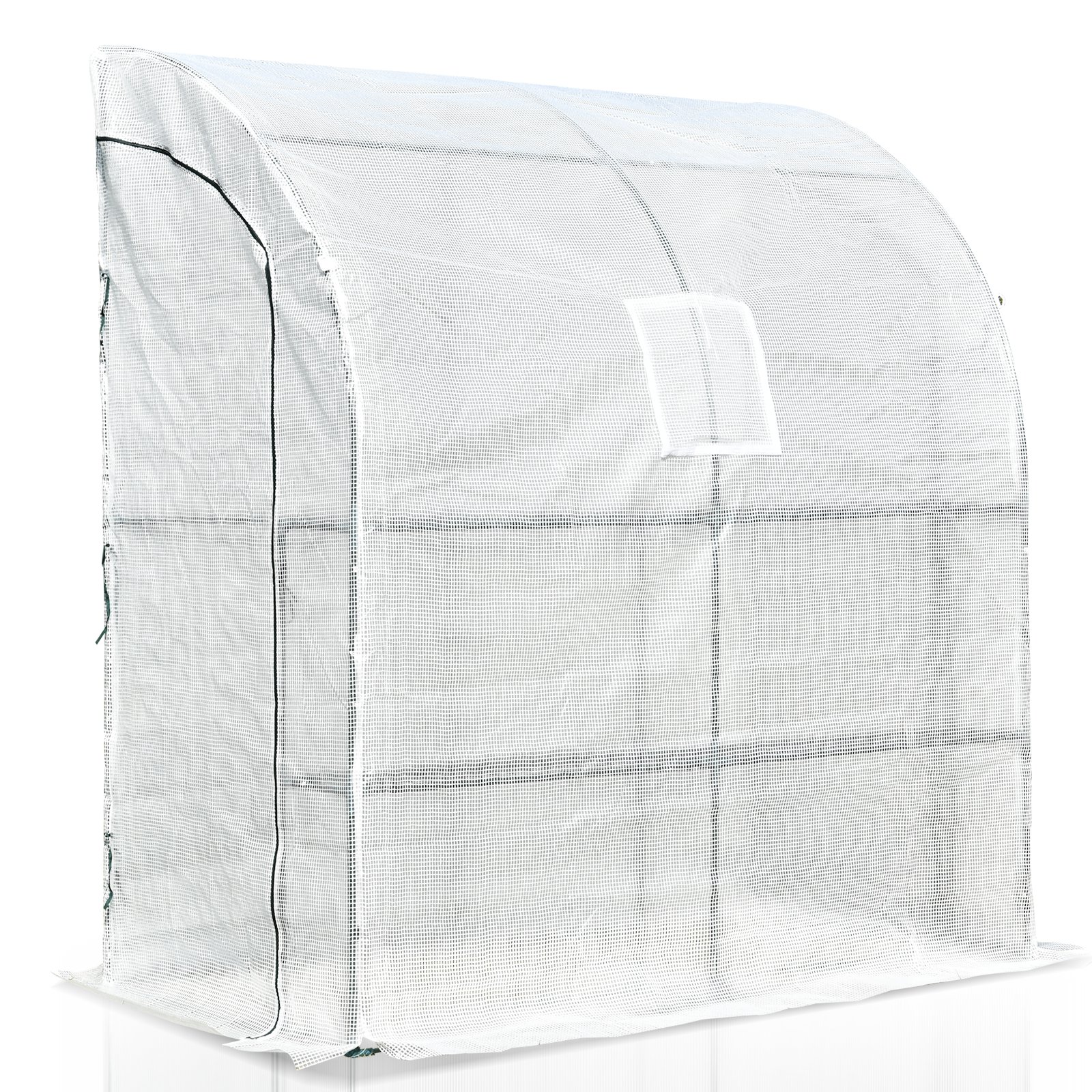 Outsunny Outdoor Walk-In Tunnel Wall Garden Greenhouse with Windows and ...