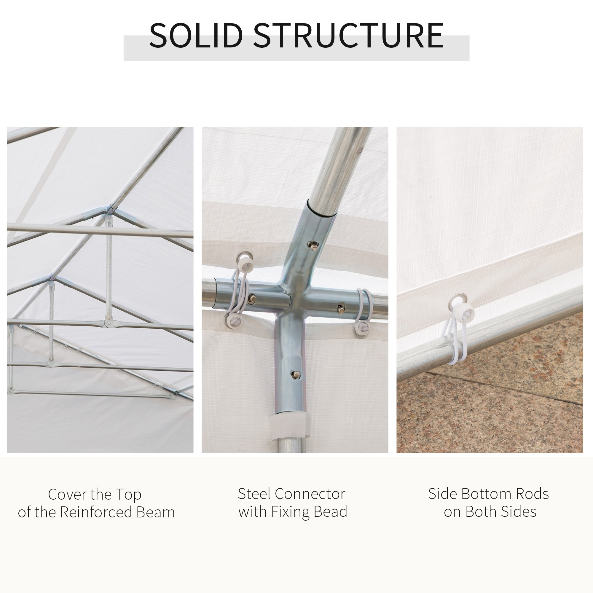 Outsunny 20 x 32 Heavy Duty Wedding Canopy, White | Aosom.com