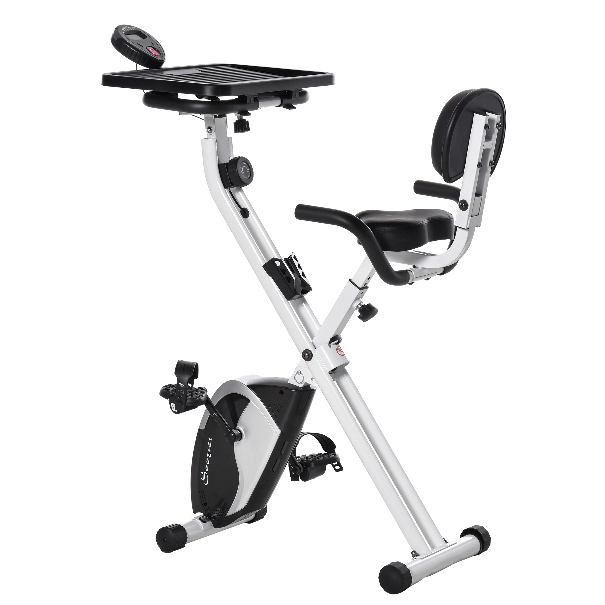 Soozier Indoor Exercise Bike 8-Level Adjustable Magnetic Resistance ...