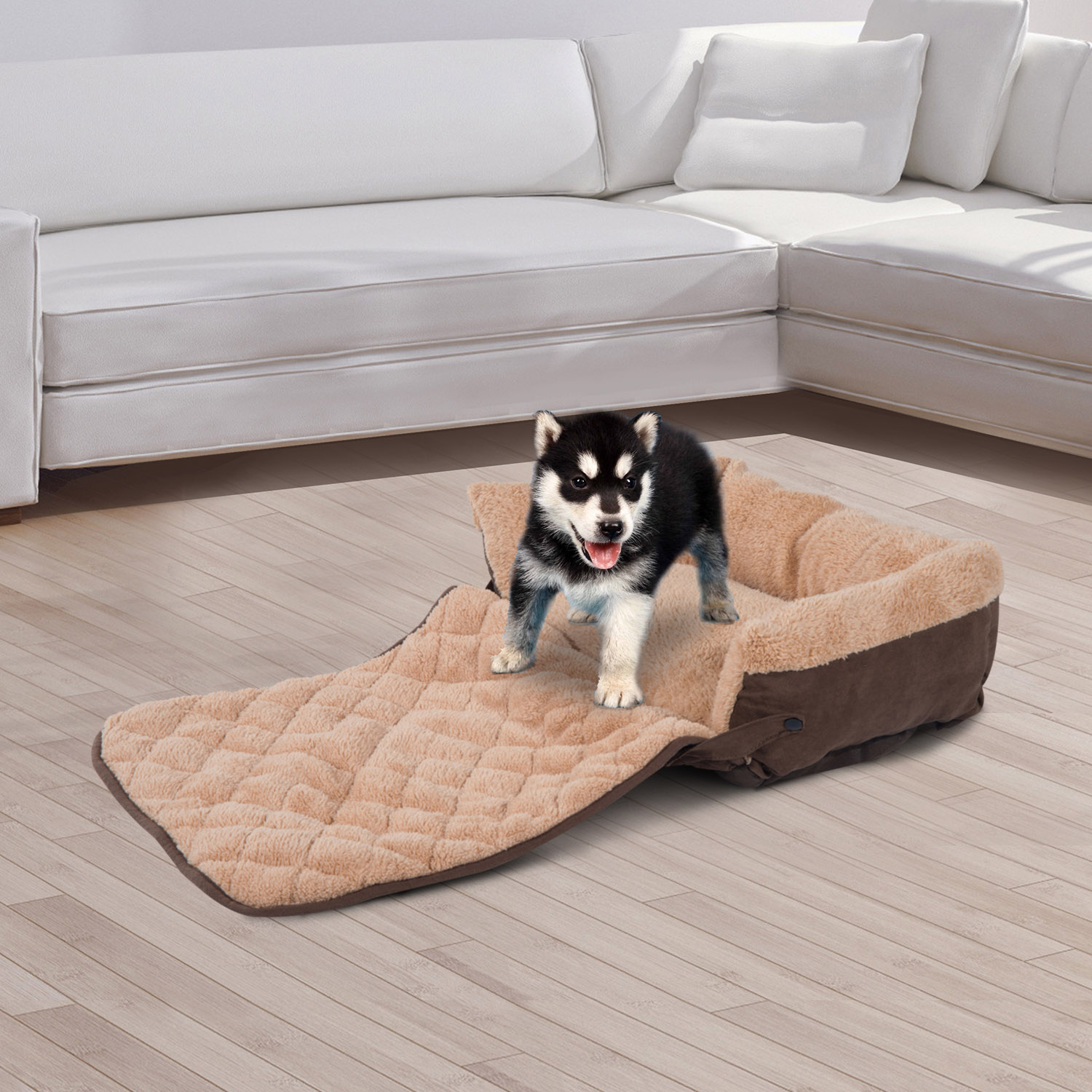 PawHut Pet Sofa Mat Bed Warm Cushion Cat Puppy Dog Couch Pad Furniture ...