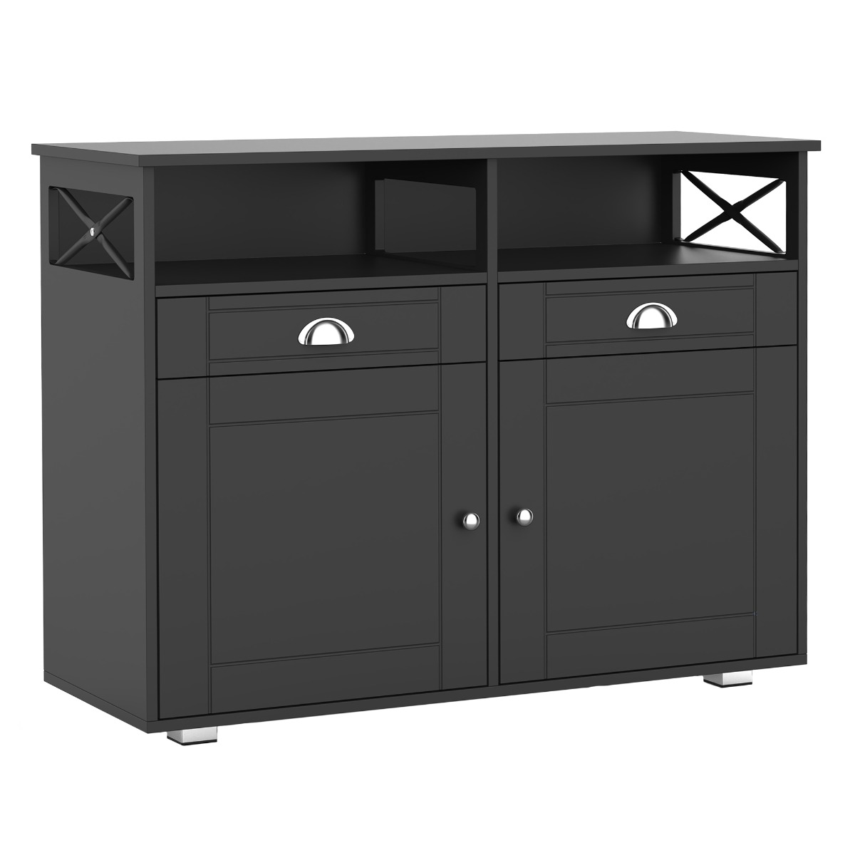 HOMCOM Sideboard Buffet Storage Cabinet Server Console Table with ...