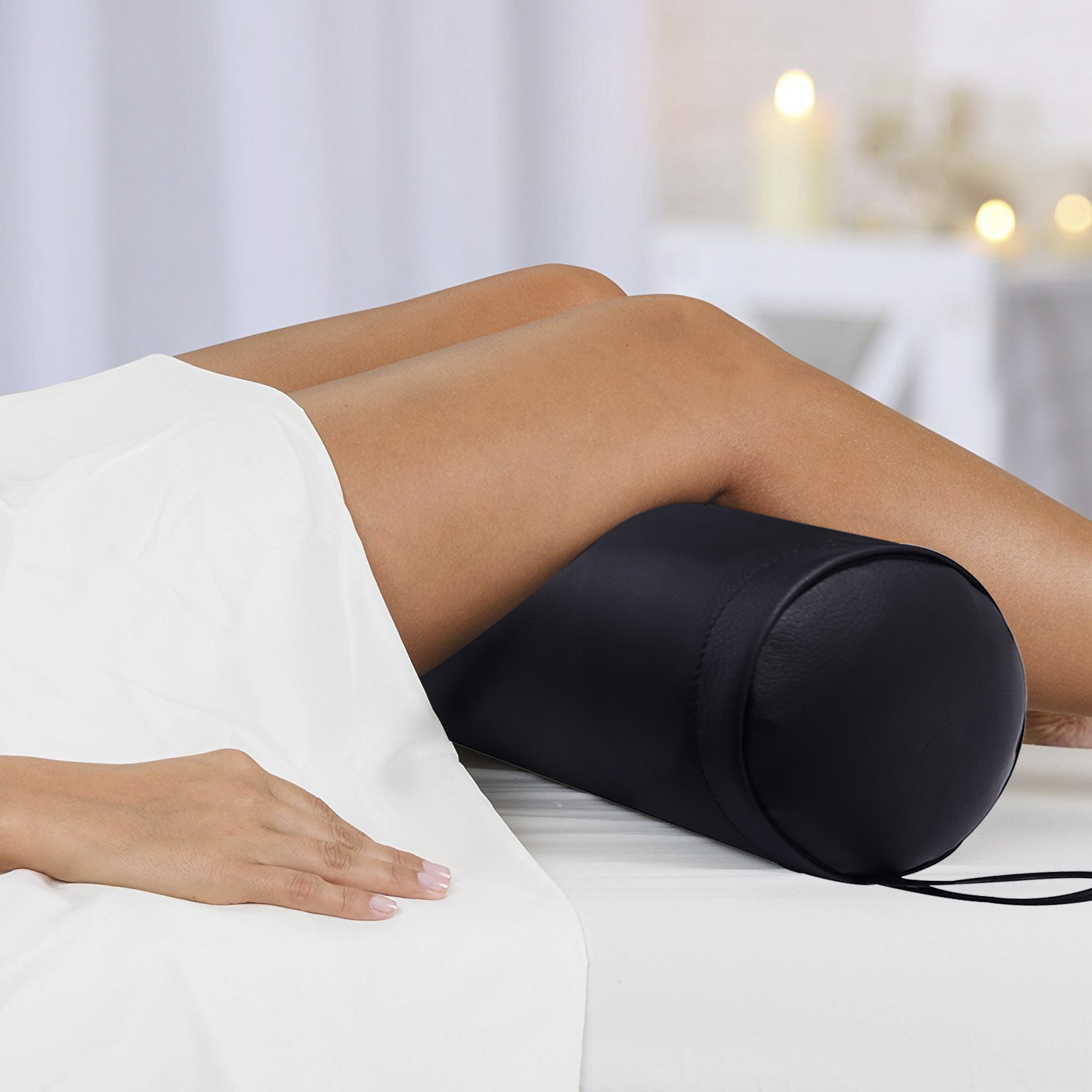 Soozier Bolster Pillow Full Round Spa Massage Bolster Back Pain Relief ...