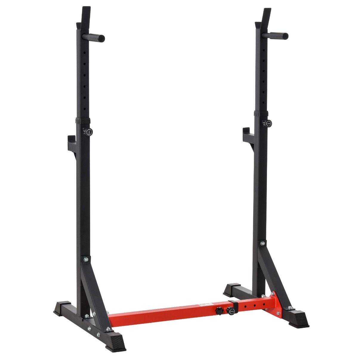 Soozier Barbell for Bench Press Adjustable 4-Barbell Rack Squat Dip ...