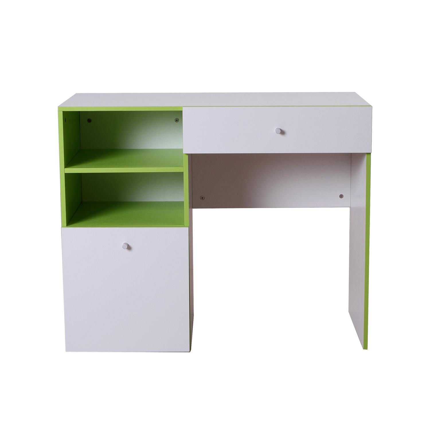 HomCom 40” Student Study Desk w/Storage Shelves and Drawers - White ...
