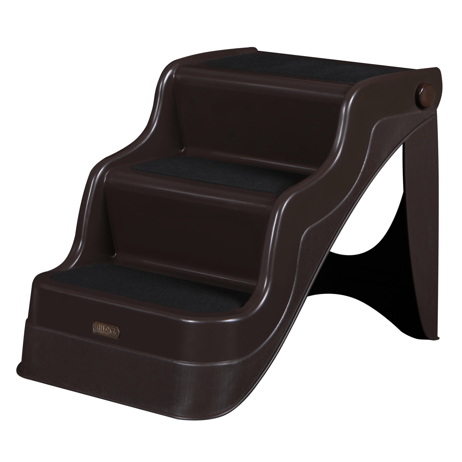 PawHut 3 Step Portable Folding Pet Stairs Ramp Easy Climb Step Stool ...