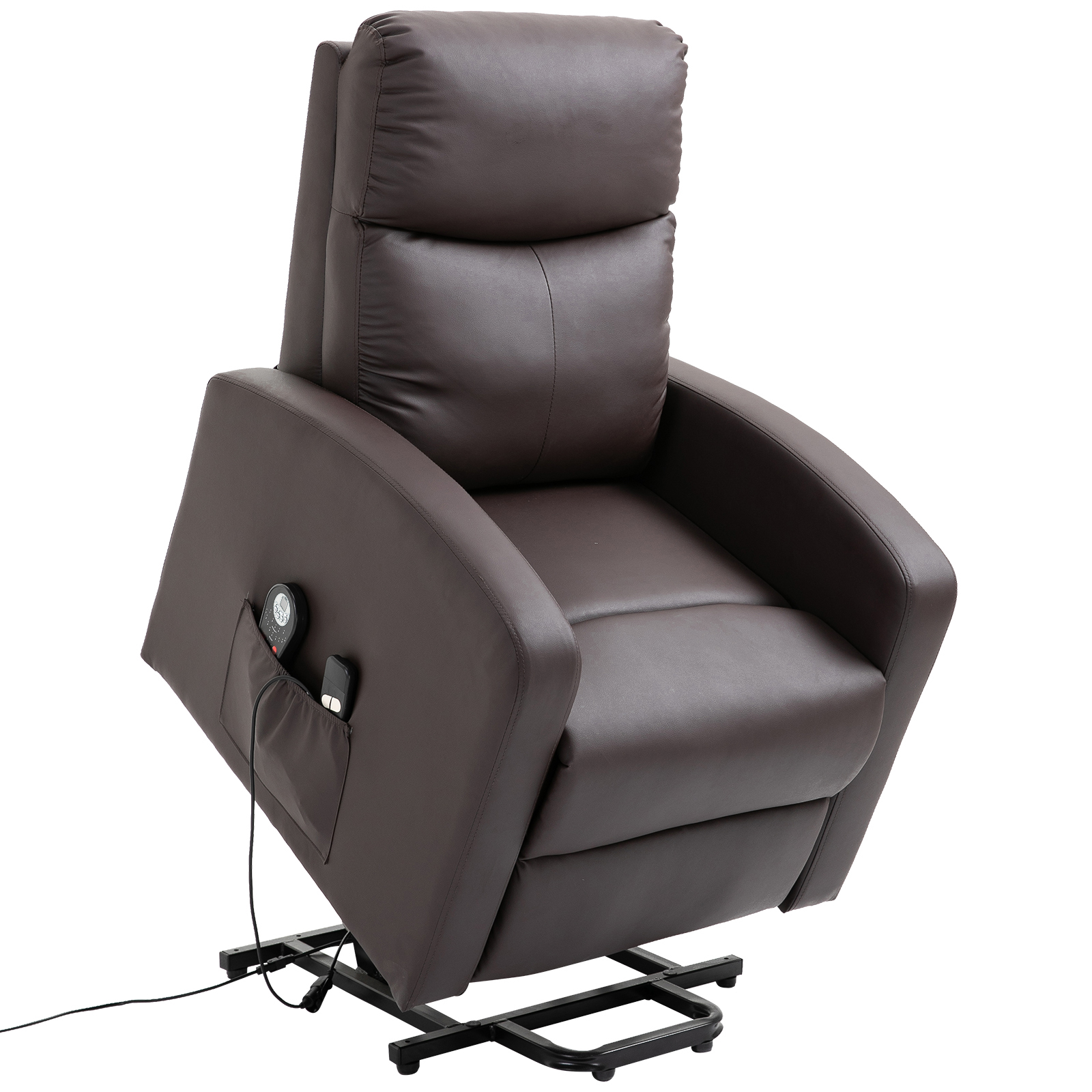 HOMCOM Lift Chair Recliner 8- Point Massage Sofa Electric Power Lift ...