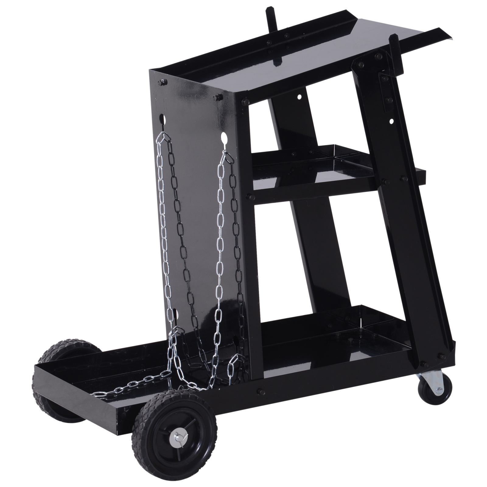 DURHAND Welding Cart 3 Tier Welder Trolley Garage Welding/Plasma Cutter ...
