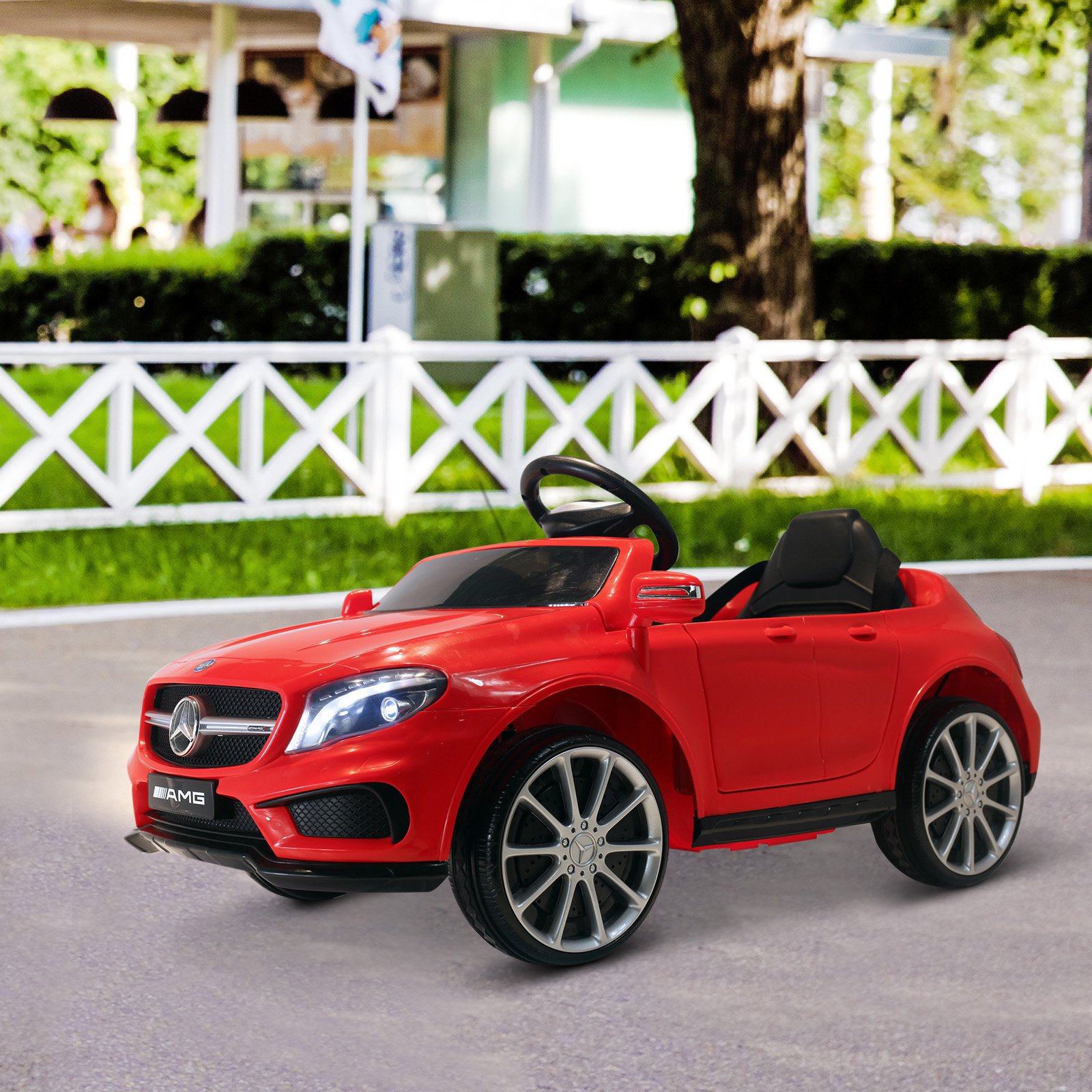 Qaba 6V Licensed Mercedes Benz Kids Electric Cars For Child Toddlers ...