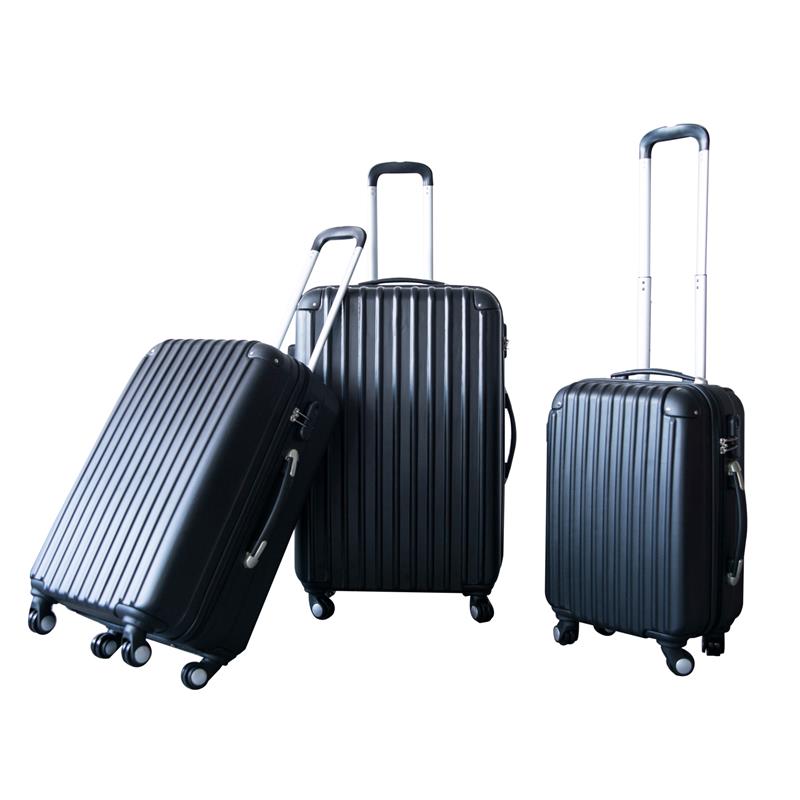 Homcom 3pcs Travel Upright Hardshell Spinning Luggage Sets Trolley Suitcase