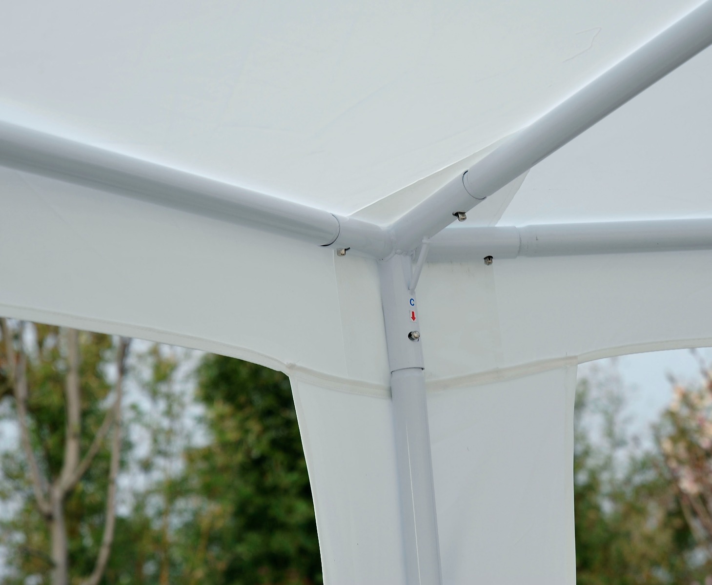 Outsunny Large Decagon 10-Wall Gazebo Canopy Tent Outdoor 29'x21' White ...