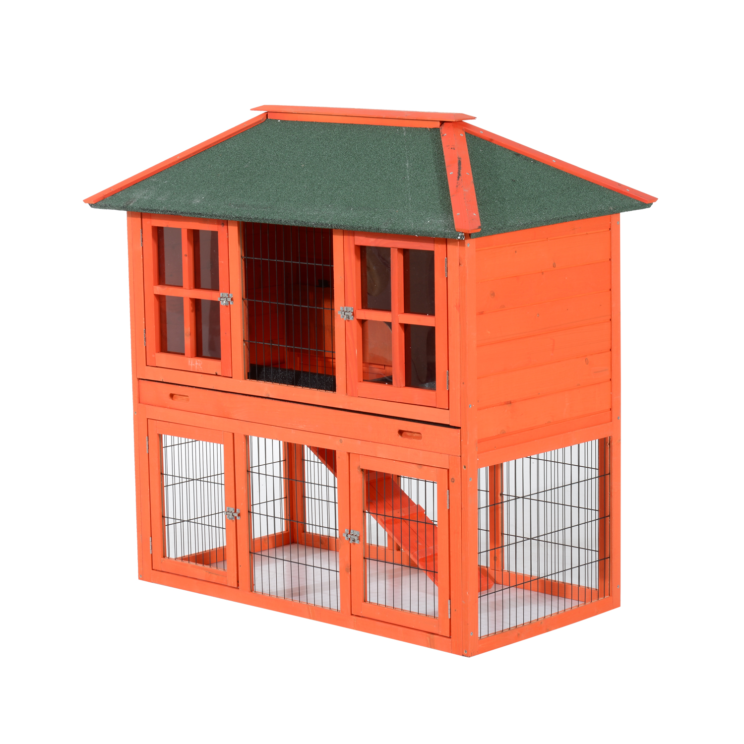 Pawhut Wooden Rabbit House