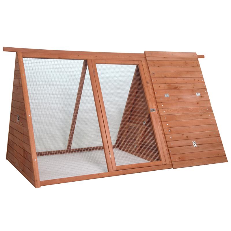 Pawhut Triangle Deluxe Chicken Coop w/ Nesting Box