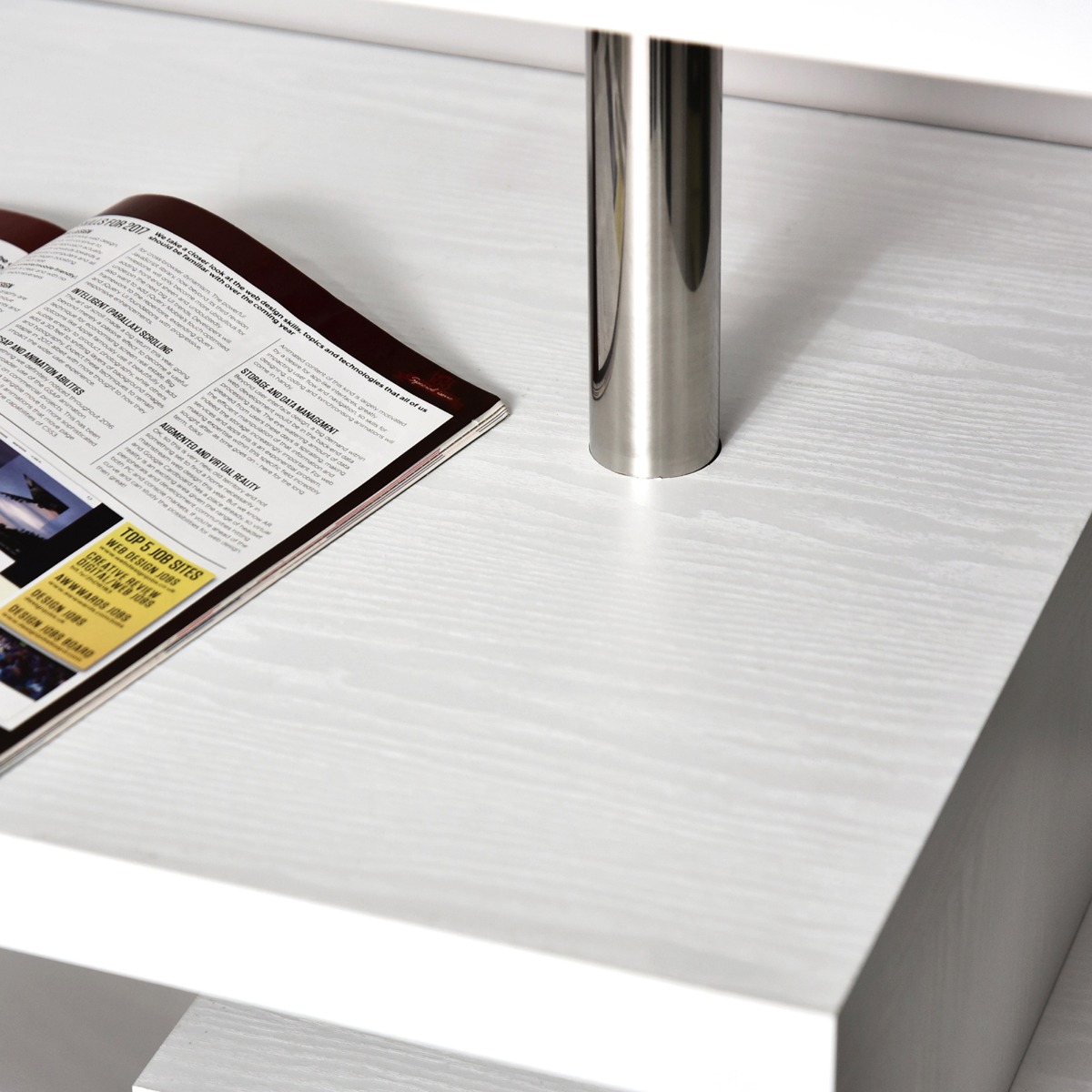 Homcom Rotating Desk Furniture Foldable Rotating Corner Desk And Shelf ...