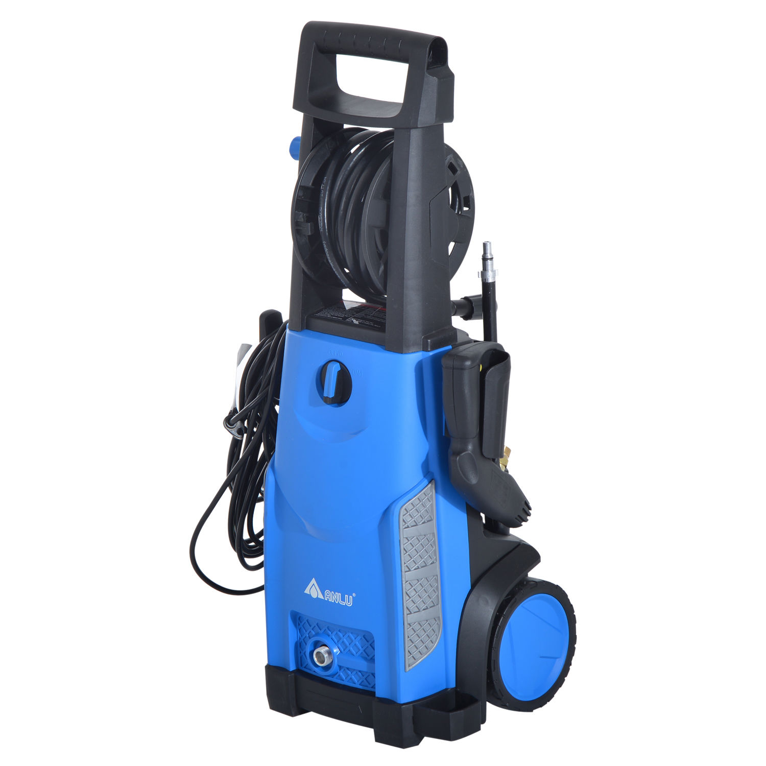 HomCom 1800 PSI 1.3 GPM Electric Pressure Washer Sprayer w/ Hose Reel ...