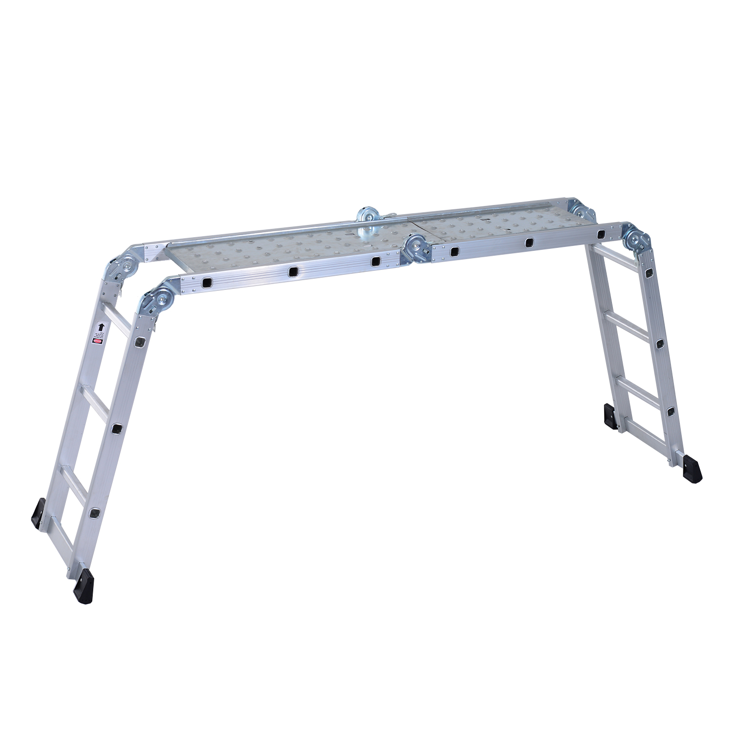 HomCom 12’ Multi-Purpose Folding Scaffold Step Ladder|AOSOM.COM