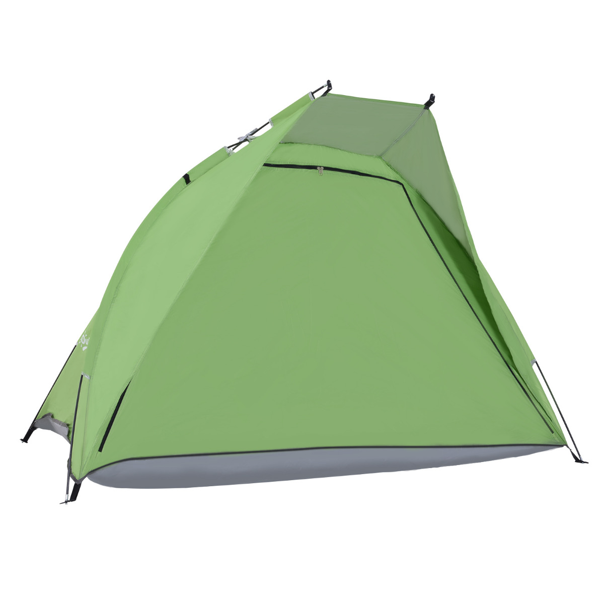 Outsunny 7.5" Pop Up Compact Foldable Sun Shade Beach Tent Privacy ...