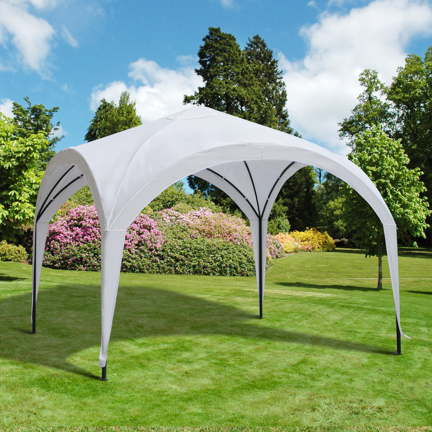 Outsunny 10" x Outdoor Portable Dome Canopy Tent - White / Sunshade ...