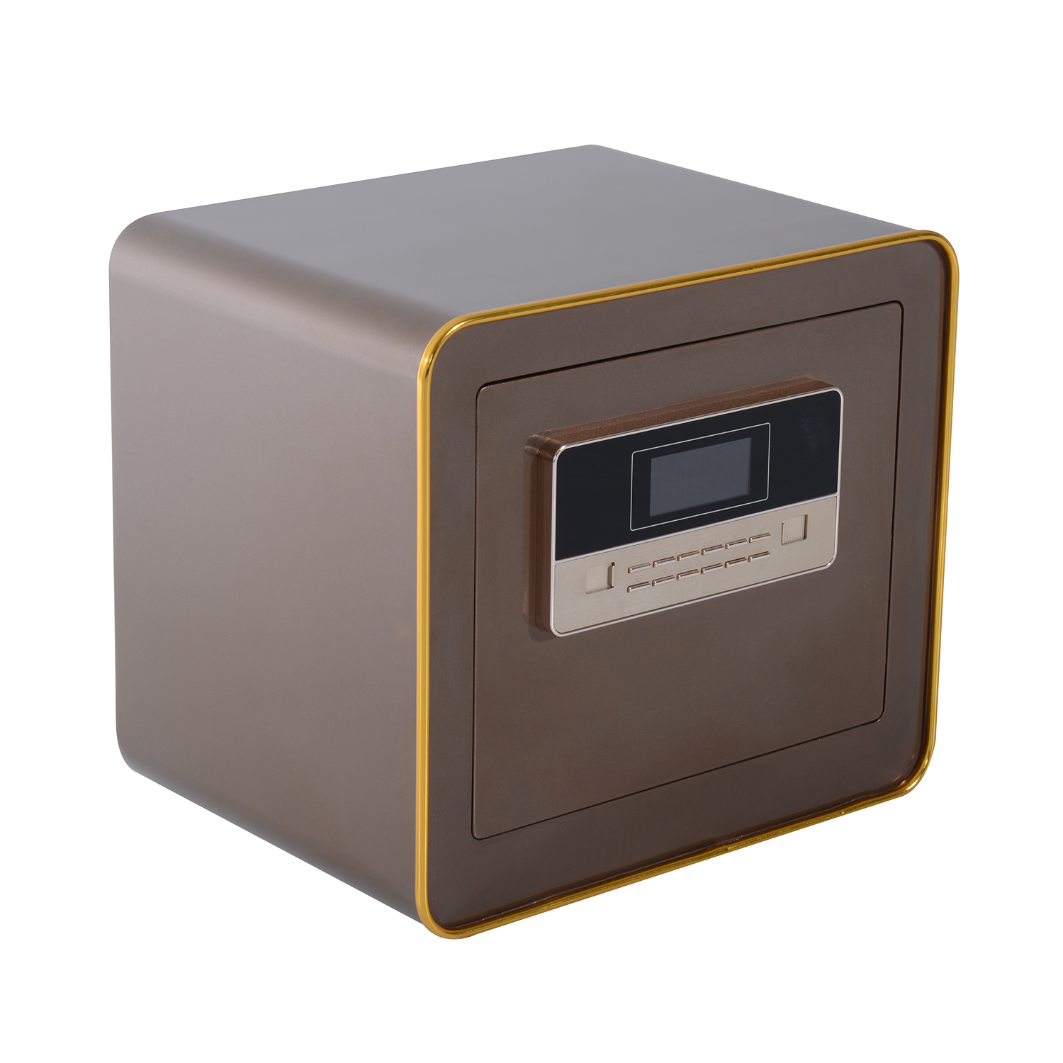 HomCom 16” x 12” x 14” LCD Digital Security Storage Safe Box - Brown ...