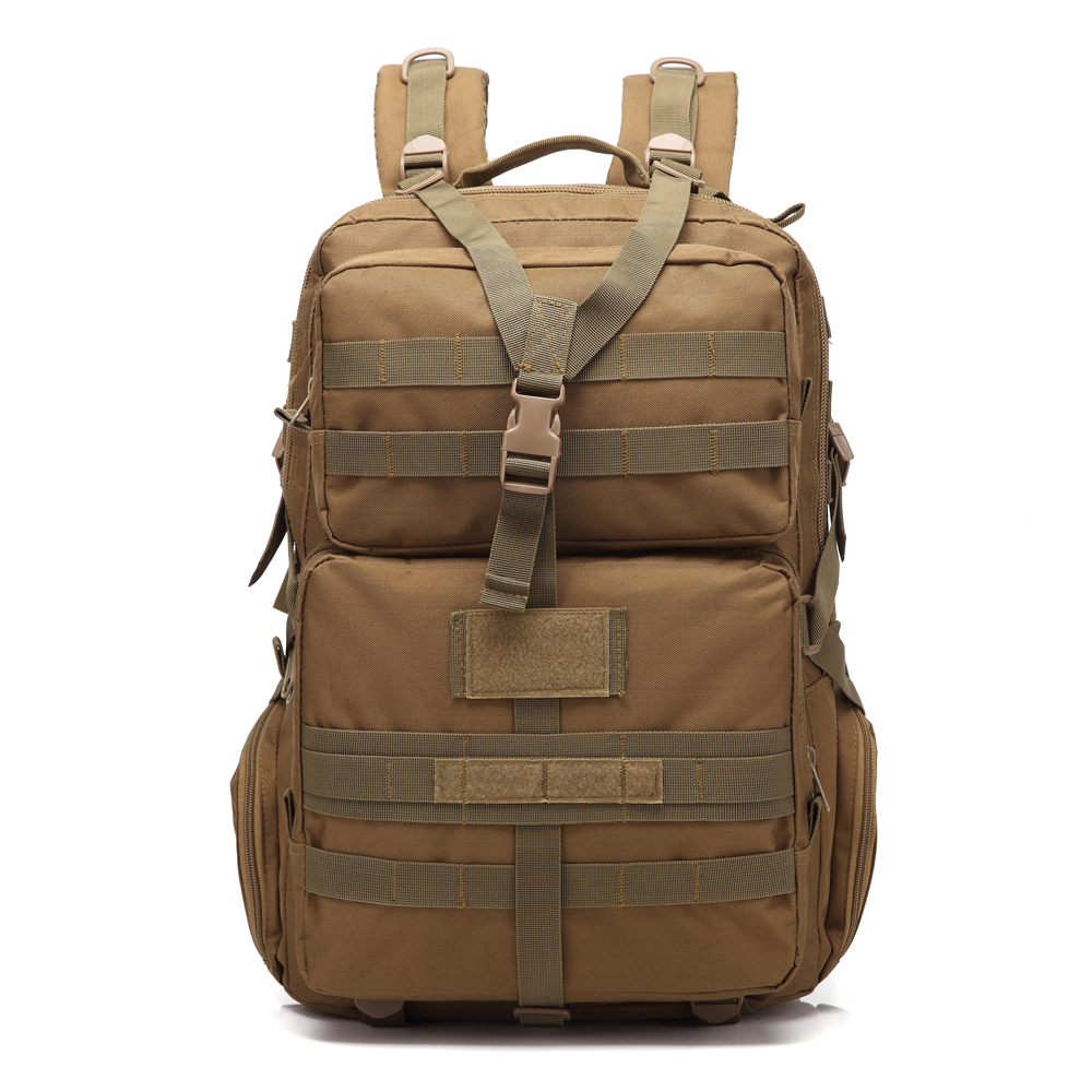 3P 45L Outdoor Marching Backpack Khaki | aosom com