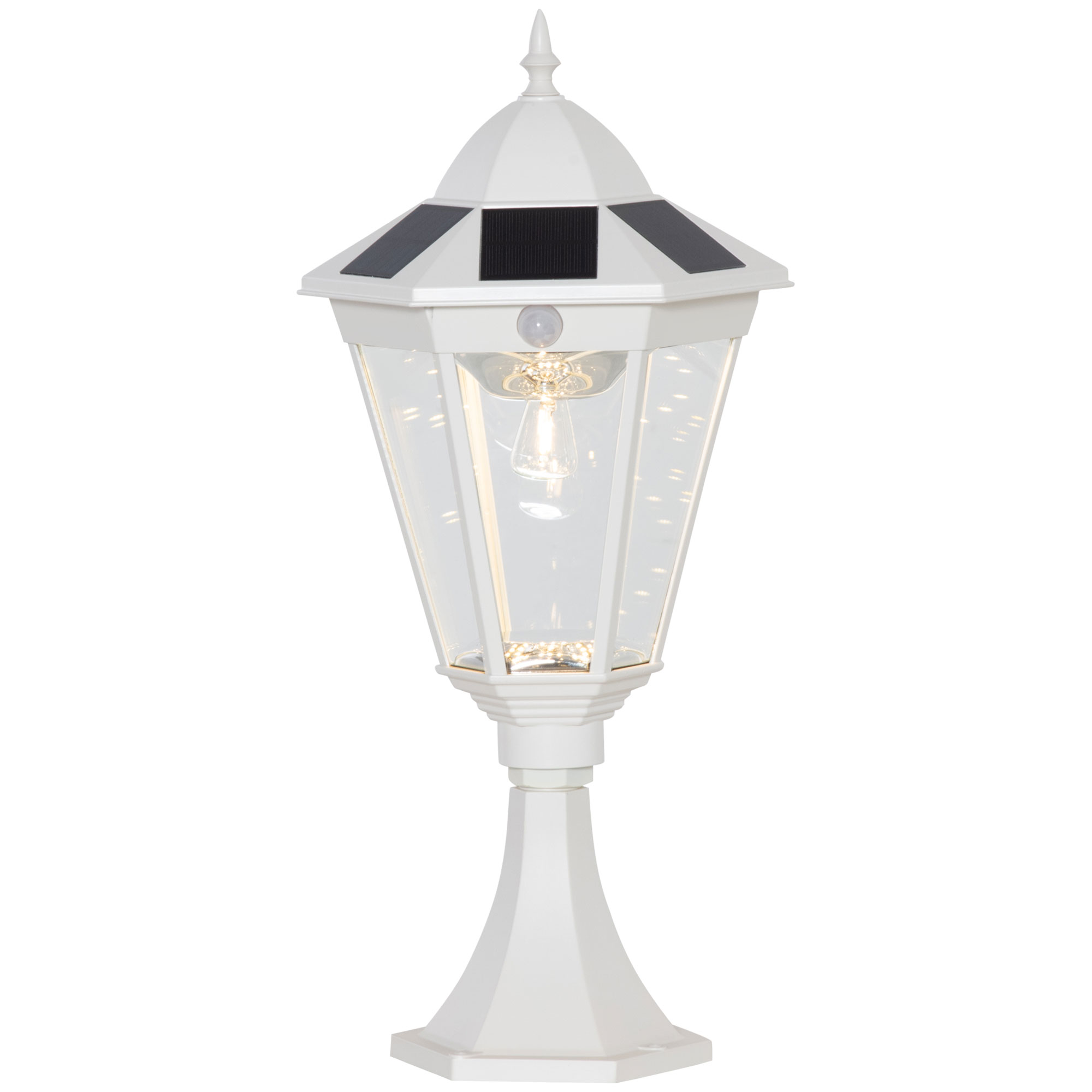 Outsunny 22" Outdoor Solar Lamp Post Light, All Weather Protection ...