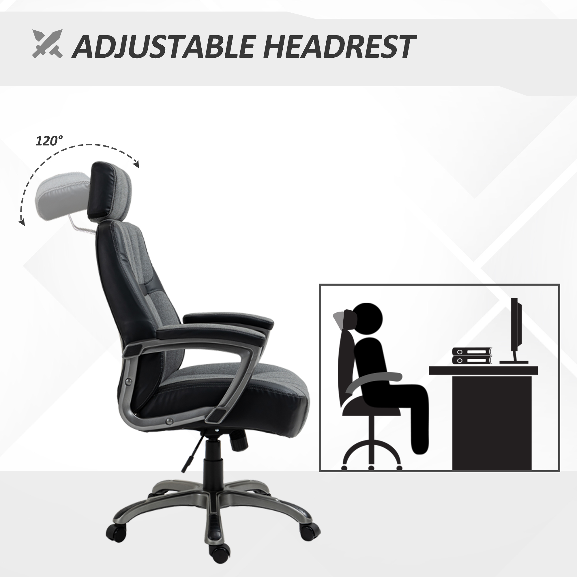 Rocking Office Chair Swivel Ergonomic with Adjustable Height, Comfort ...
