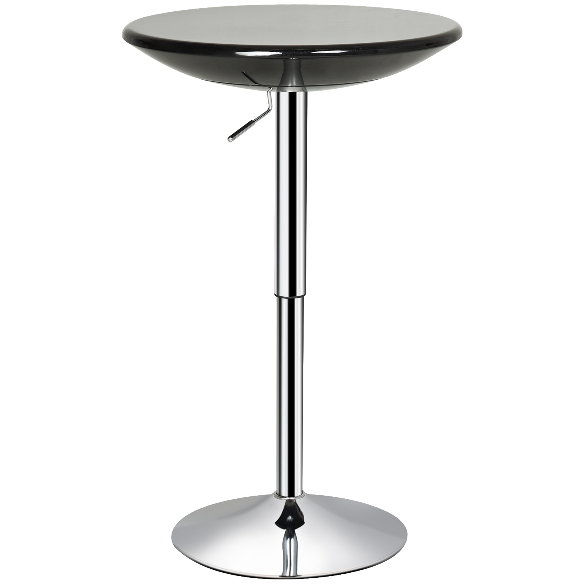 HOMCOM Round Cocktail Bar Table Metal Base Tall Bistro Pub Desk ...