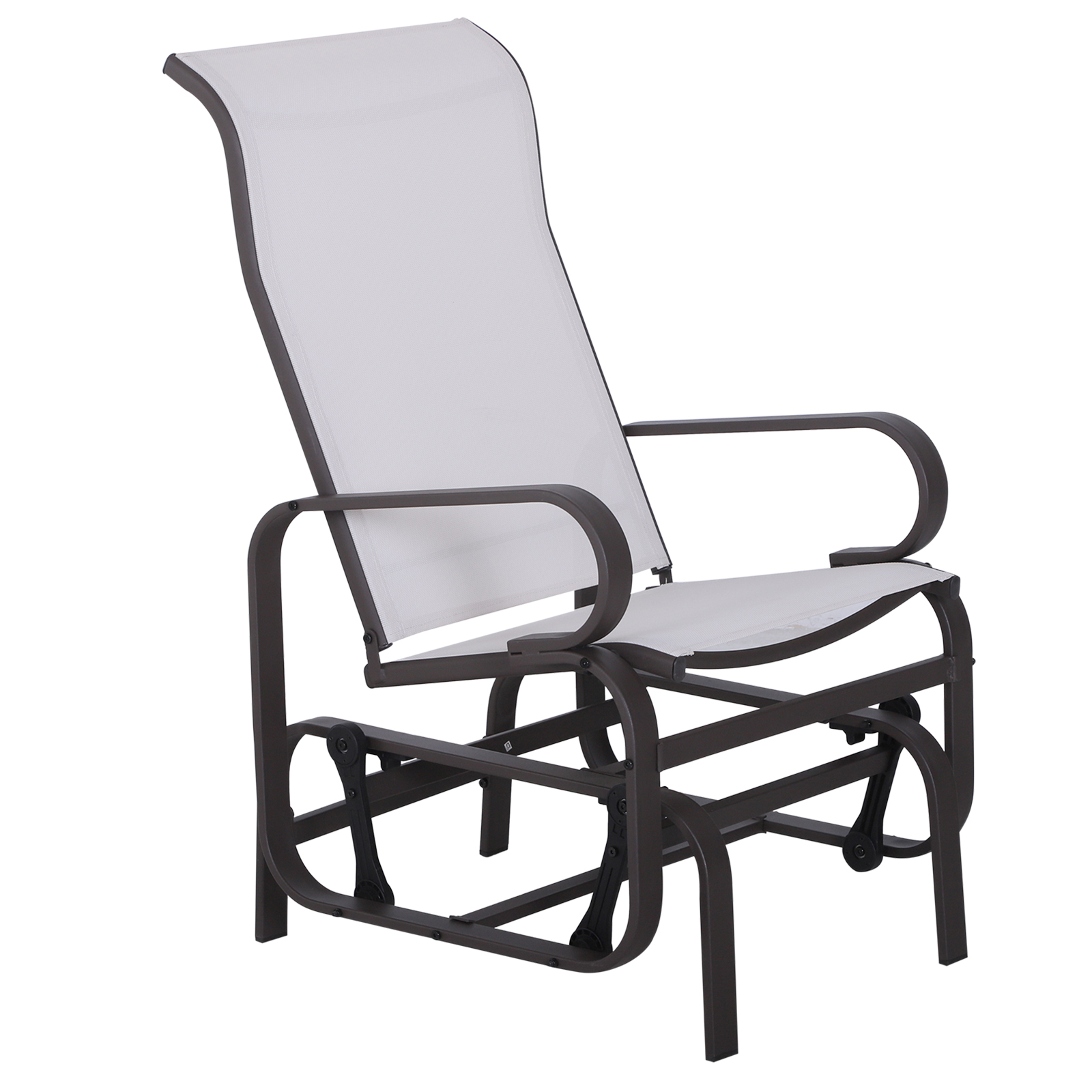 Outsunny Patio Sling Fabric Glider Swing Chair Seat Lounger Porch ...