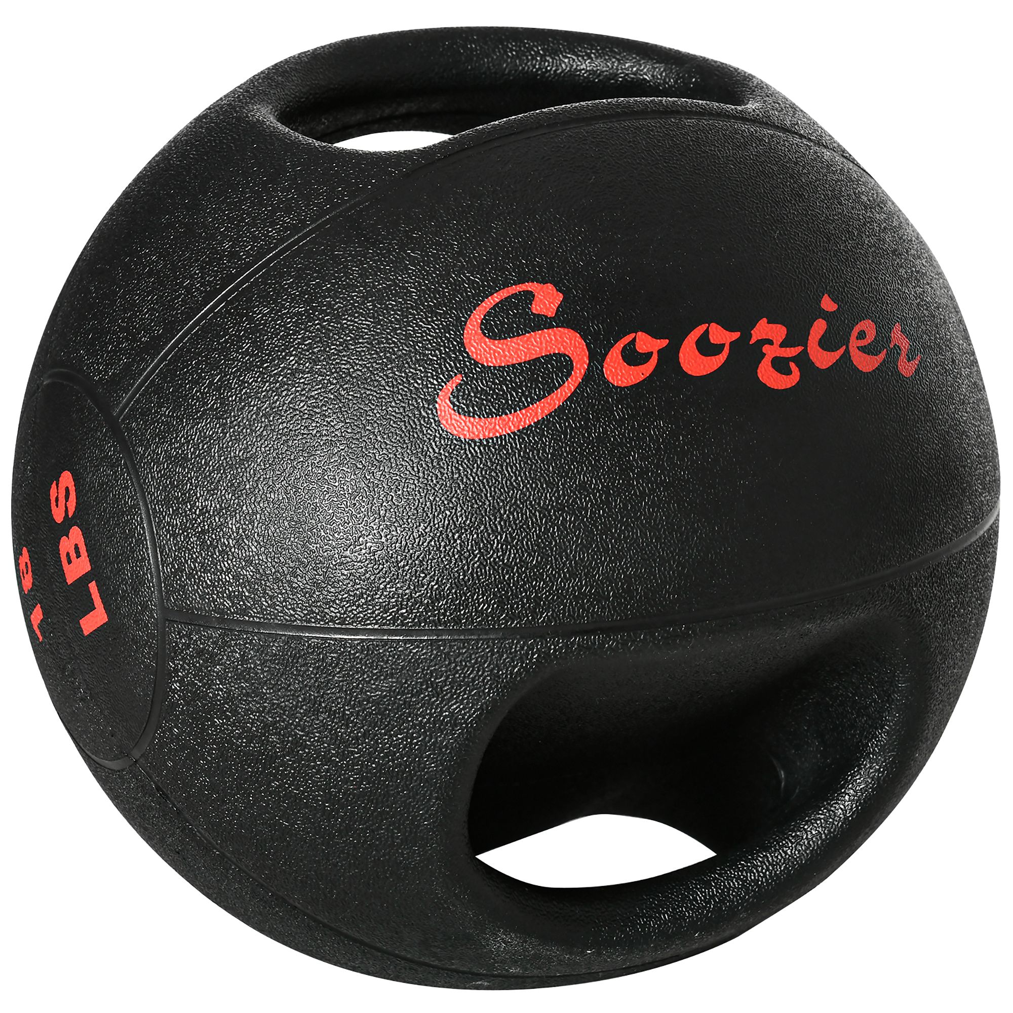 Soozier Medicine Ball with Handles, 18lbs Weighted Ball for Exercise ...