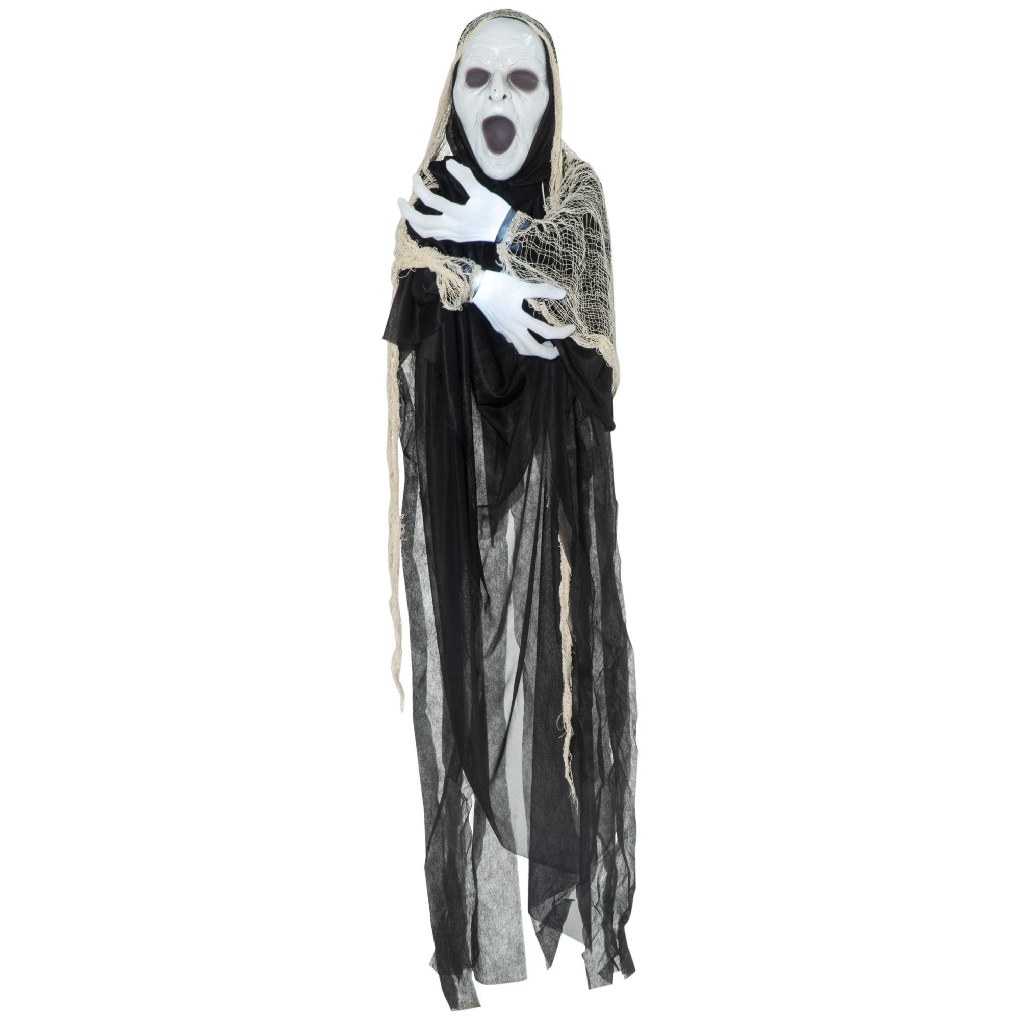Outsunny 60" Outdoor Halloween Decorations Hanging Ghost Stretching Out ...