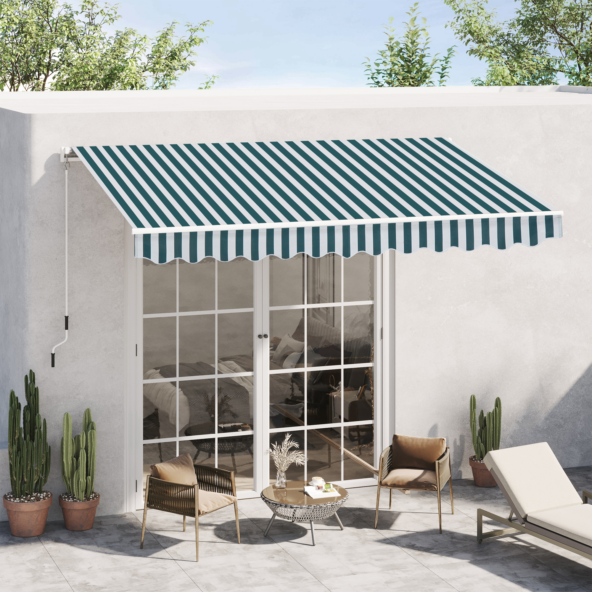 Outsunny Window Awning Canopy Garden Outdoor Shelter Patio Sun Shade ...