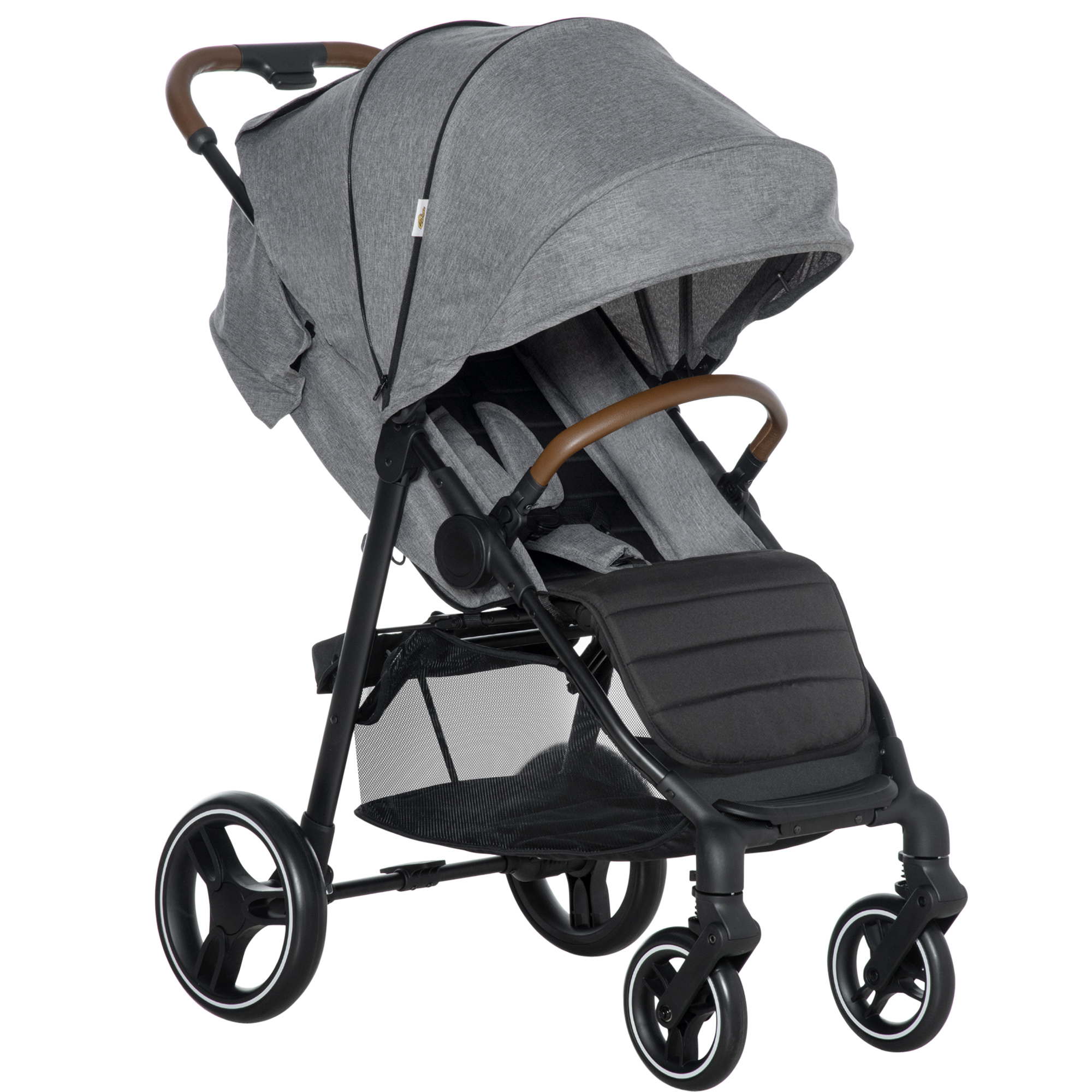Qaba Lightweight Baby Stroller, Toddler Travel Stroller with One Hand ...