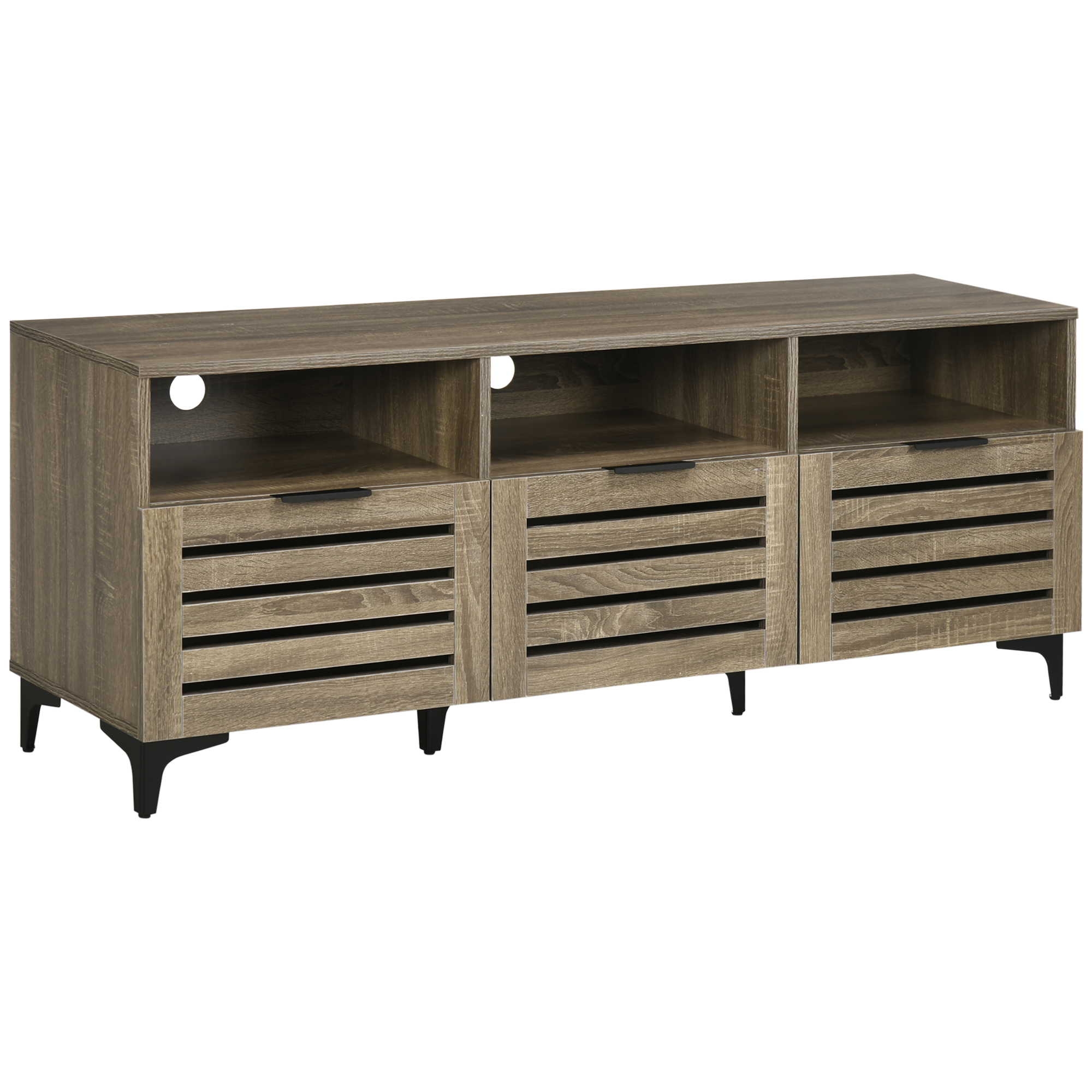 HOMCOM TV Cabinet Stand for TVs up to 65", Entertainment Center with ...