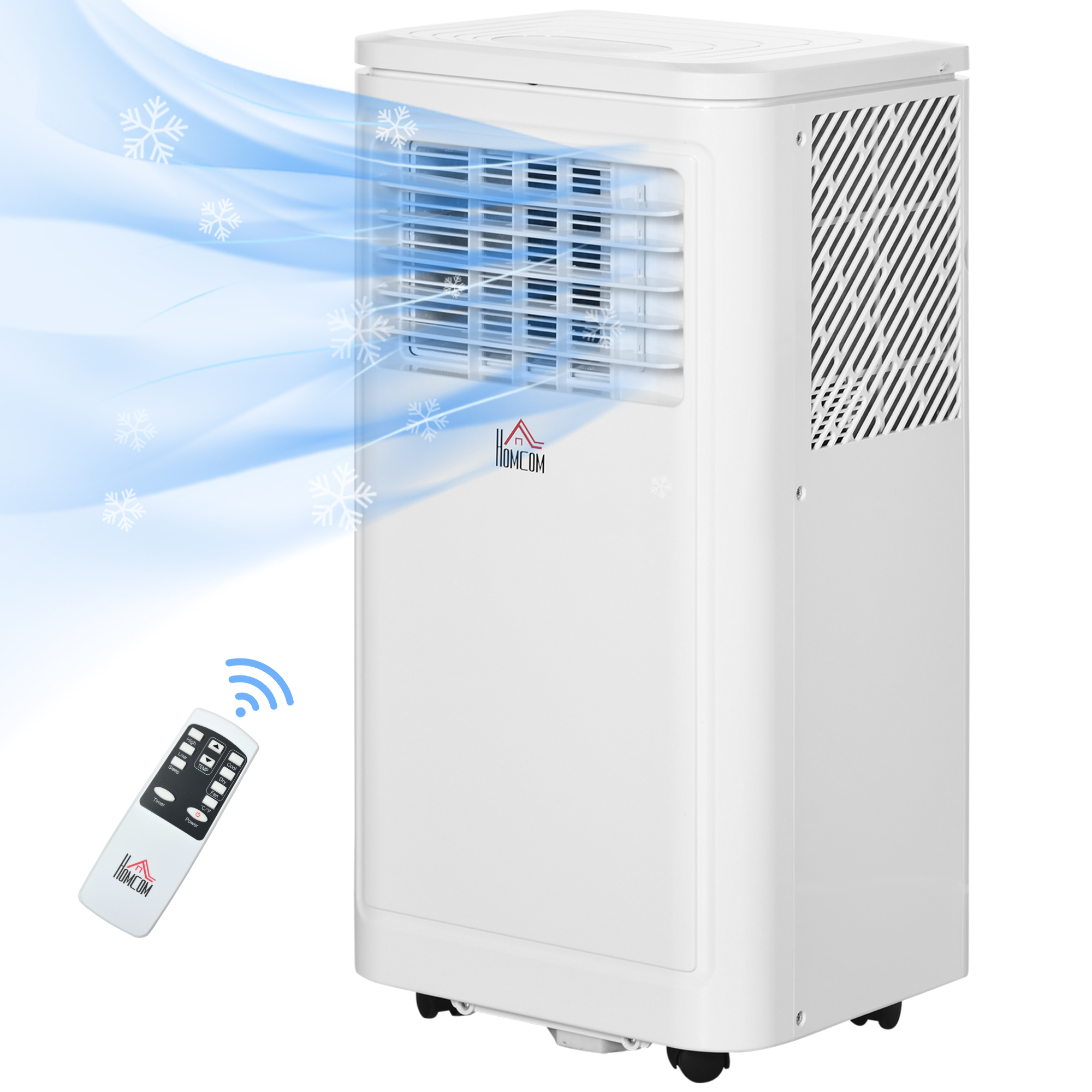 HOMCOM 8,000 BTU Portable Air Conditioner with Remote for Room up to ...