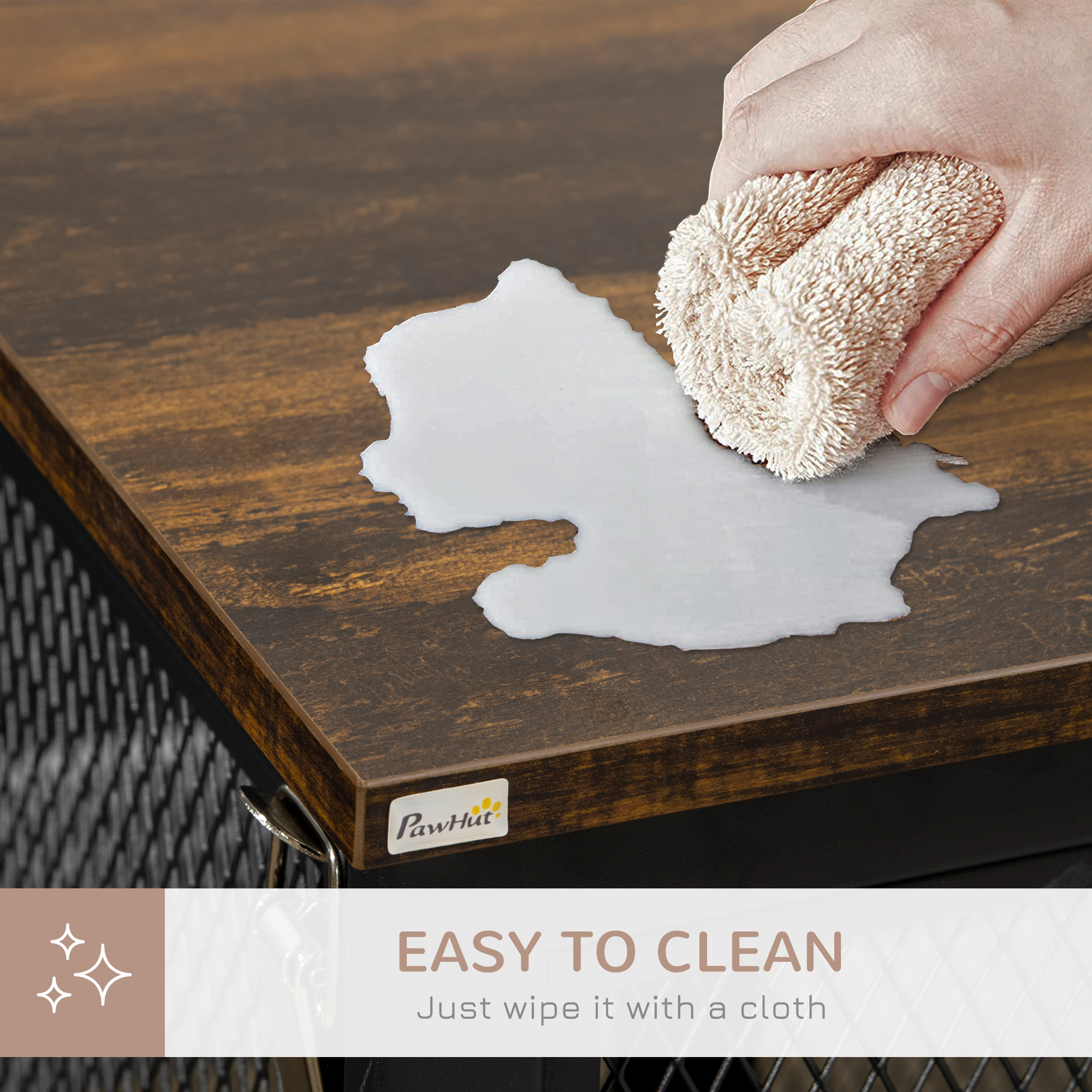 PawHut Furniture Style Dog Crate with Openable Top, Big Dog Crate End ...