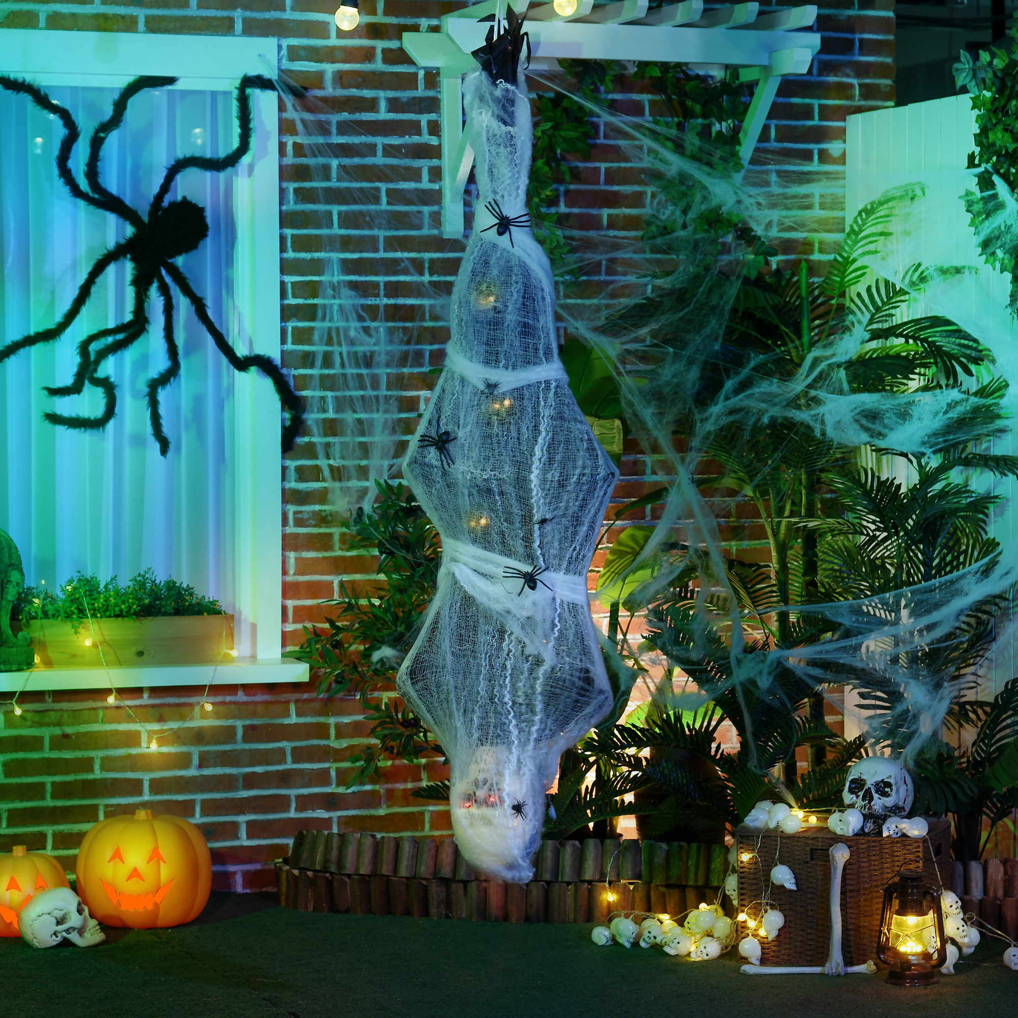 HOMCOM 67 Inch/5.5ft Life Size Outdoor Halloween Decoration Hanging ...