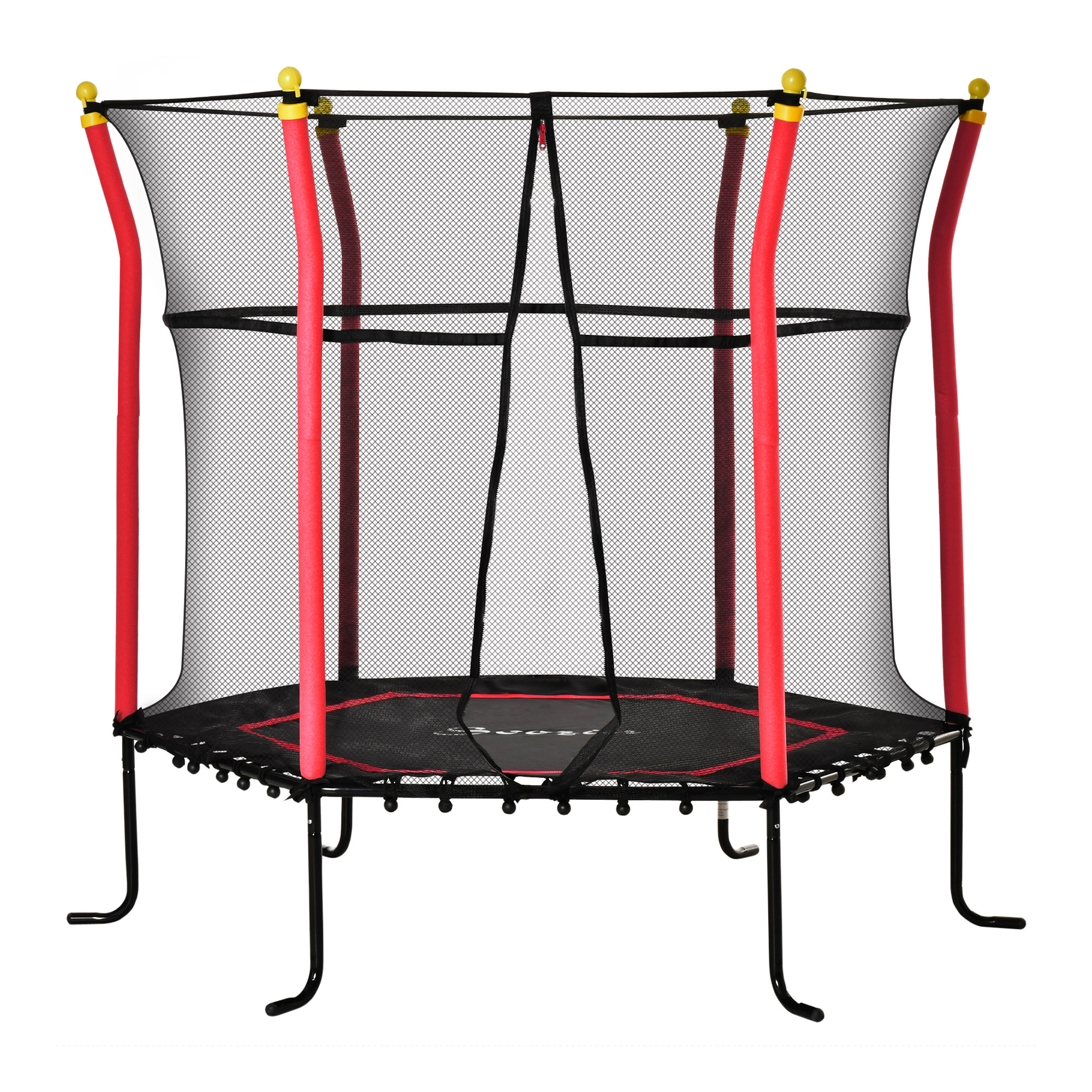 Soozier Trampoline for Kids with Net for Indoor/Outdoor Use, Red ...