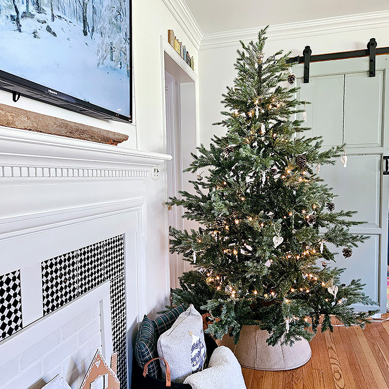 HOMCOM 7.5' Artificial Wide Christmas Tree Holiday Décor, with Easy-to ...